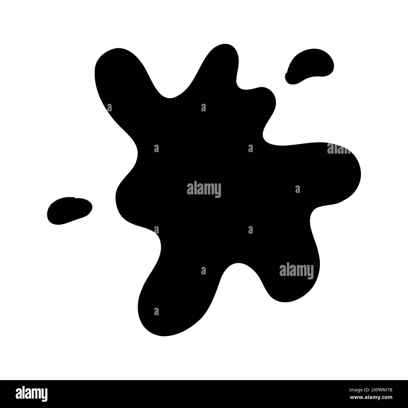 Hand drawn paint splatter and blob splash with different shapes. Blob ...