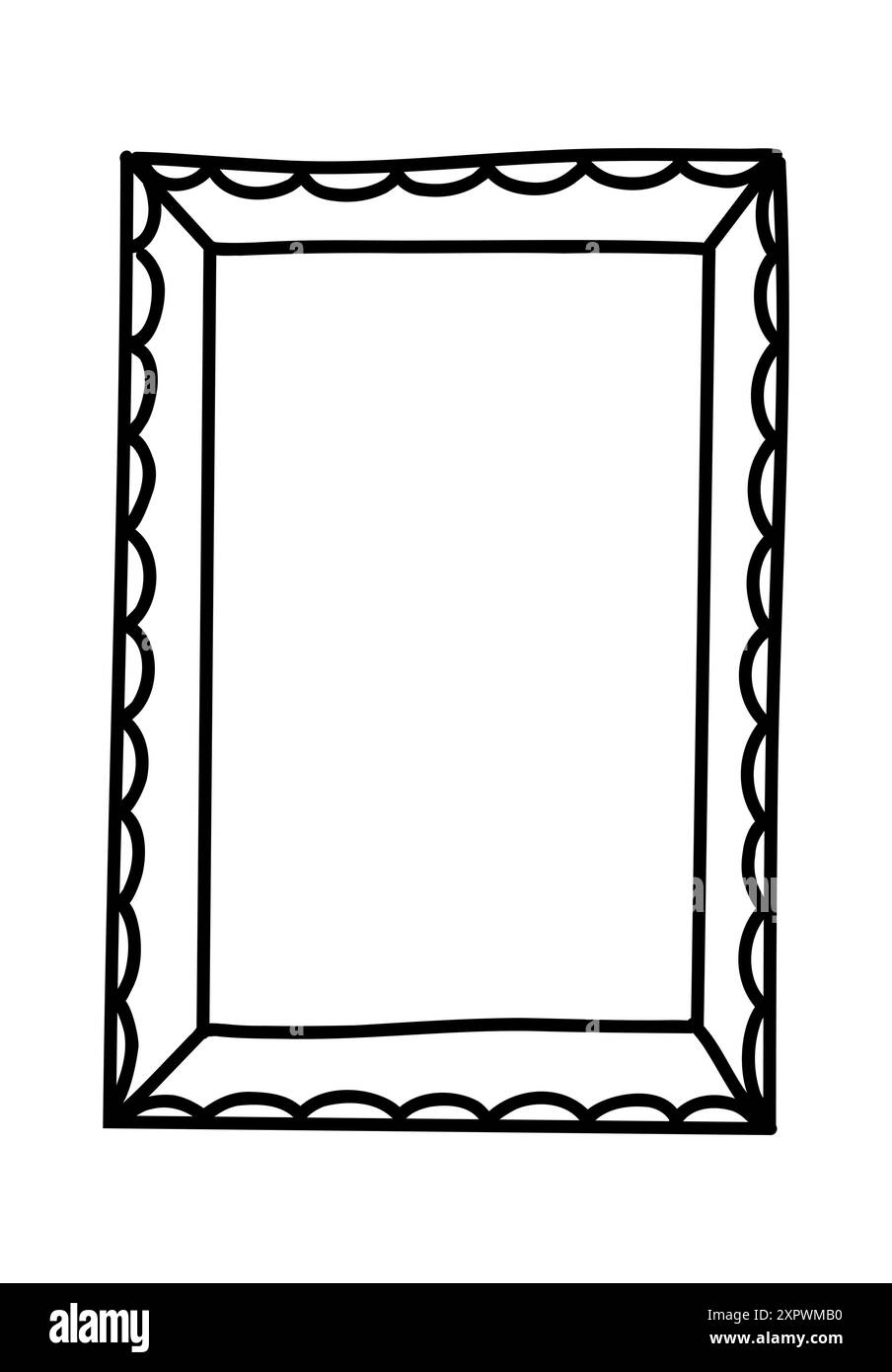 Hand drawn frames. Handdrawn scribble simple box. Vector empty drawing borders Stock Vector ...