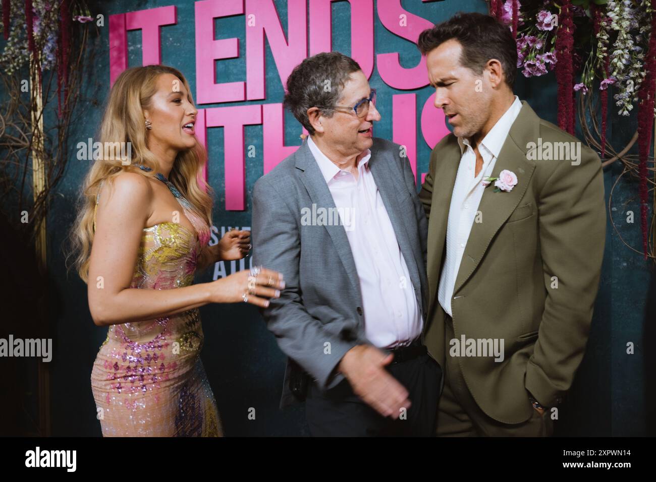 New York, USA. 06th Aug, 2024. Blake Lively, Tom Rothman and Ryan ...