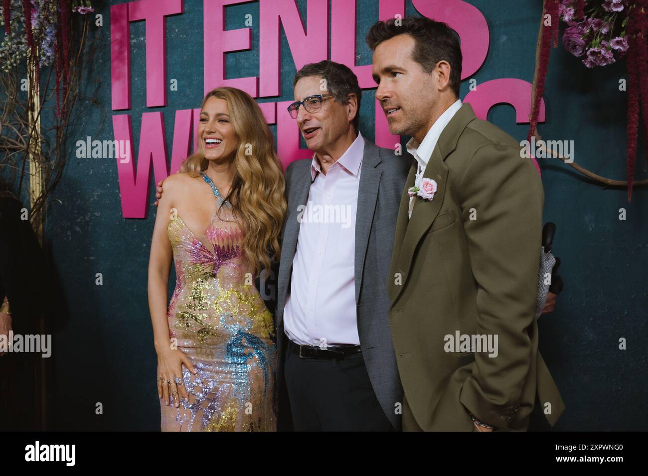 New York, USA. 06th Aug, 2024. Blake Lively, Tom Rothman and Ryan ...