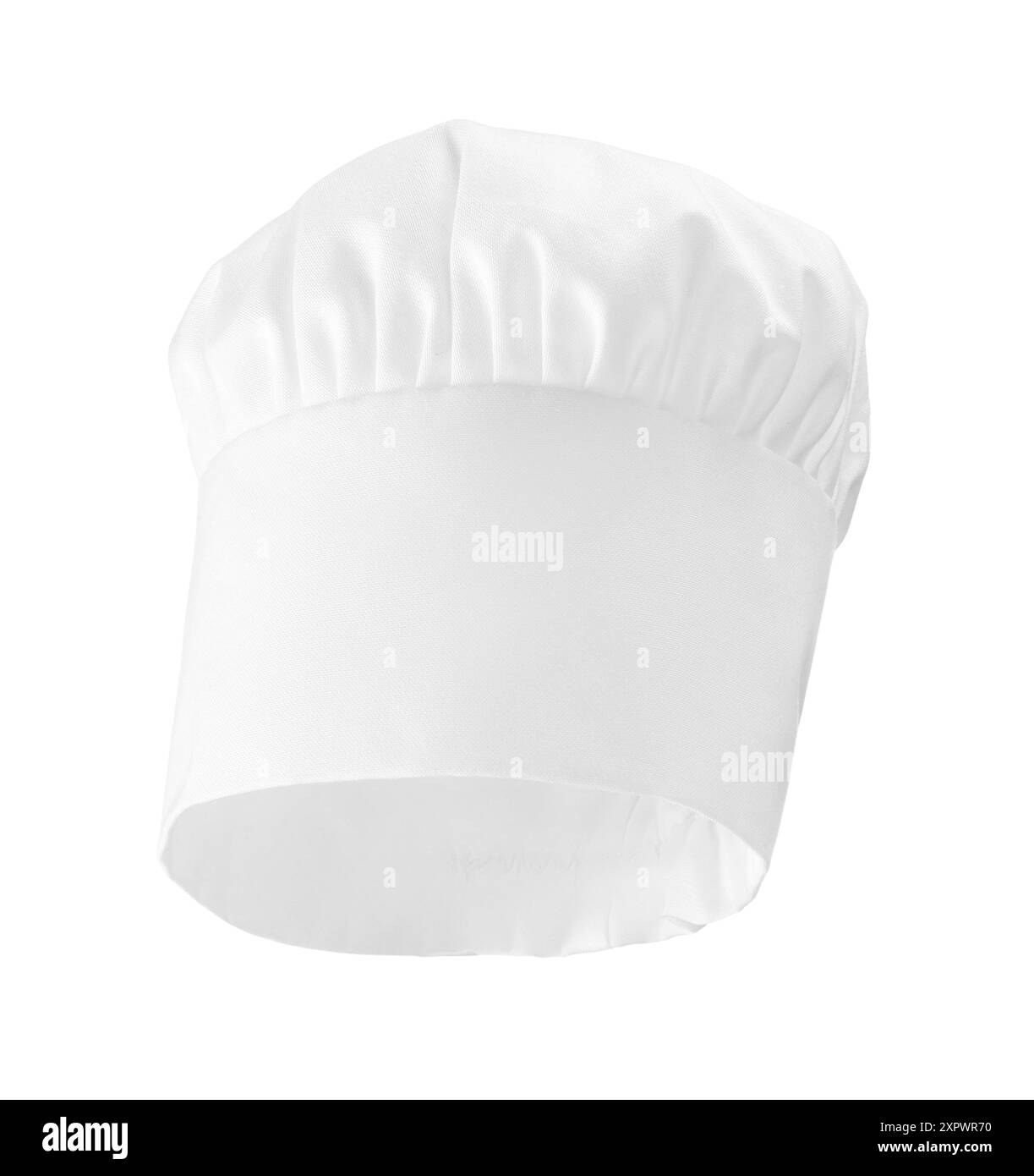 One new chef's toque isolated on white Stock Photo - Alamy