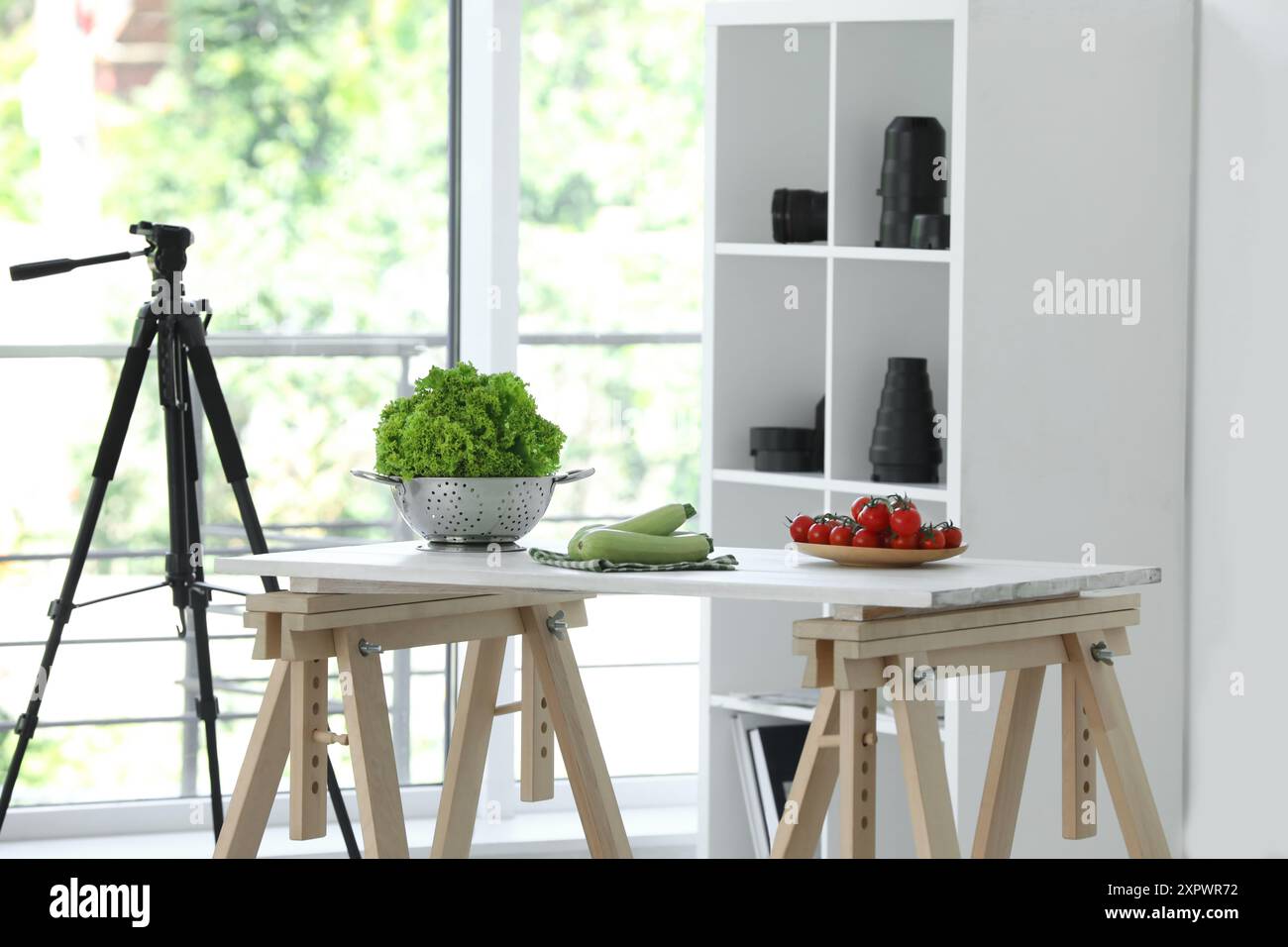Shooting food in photo studio with professional equipment Stock Photo ...