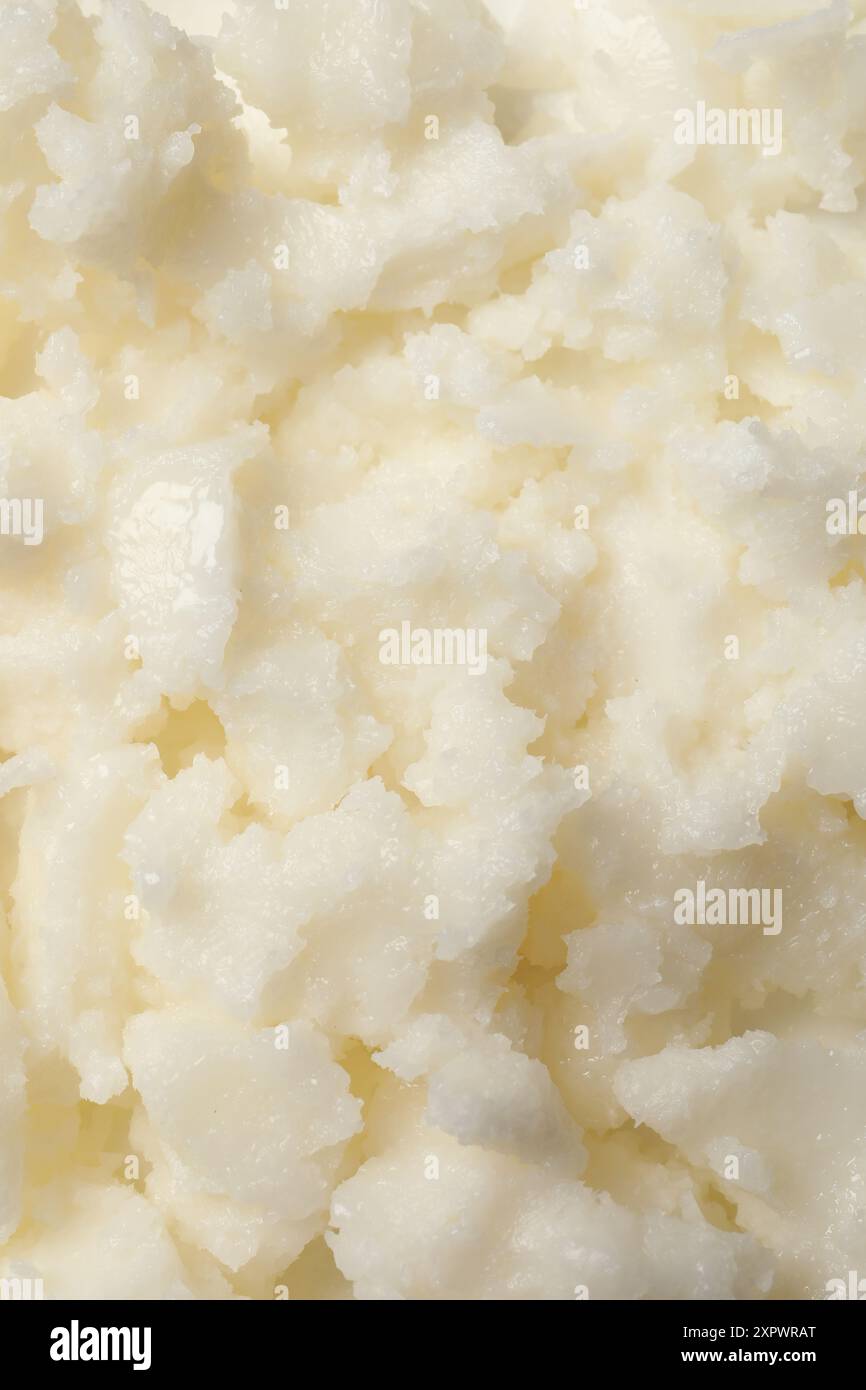 Natural shea butter as background, top view Stock Photo - Alamy
