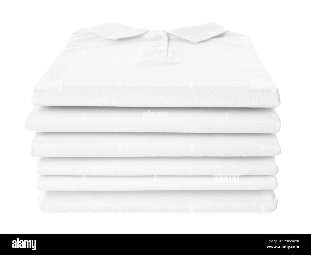Stack of clean t-shirts isolated on white Stock Photo - Alamy