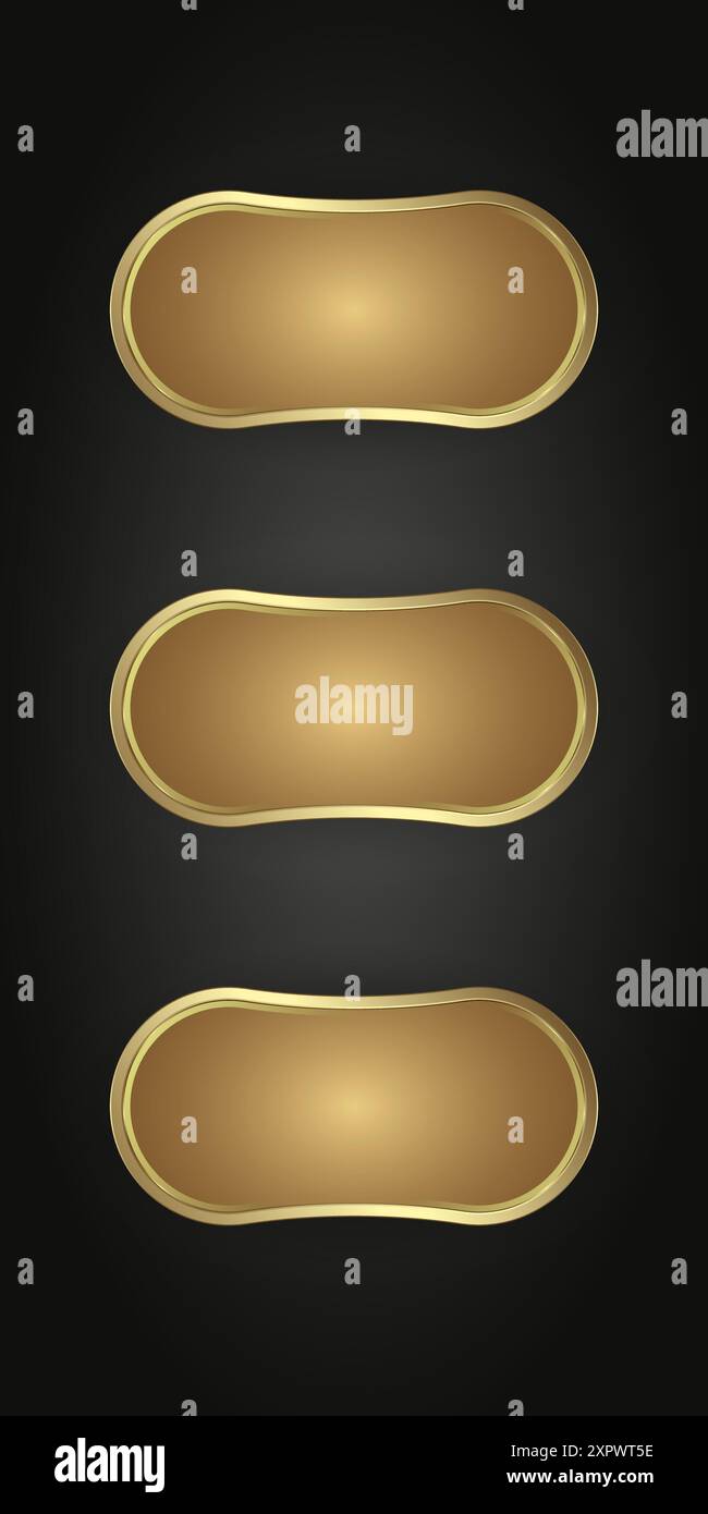 Groups of premium infographic icon on dark gradient background for gold ...