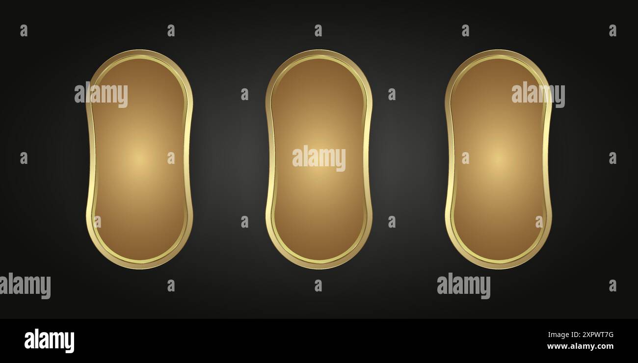 Collection of Luxury Gold web buttons. and premium infographic icon on ...