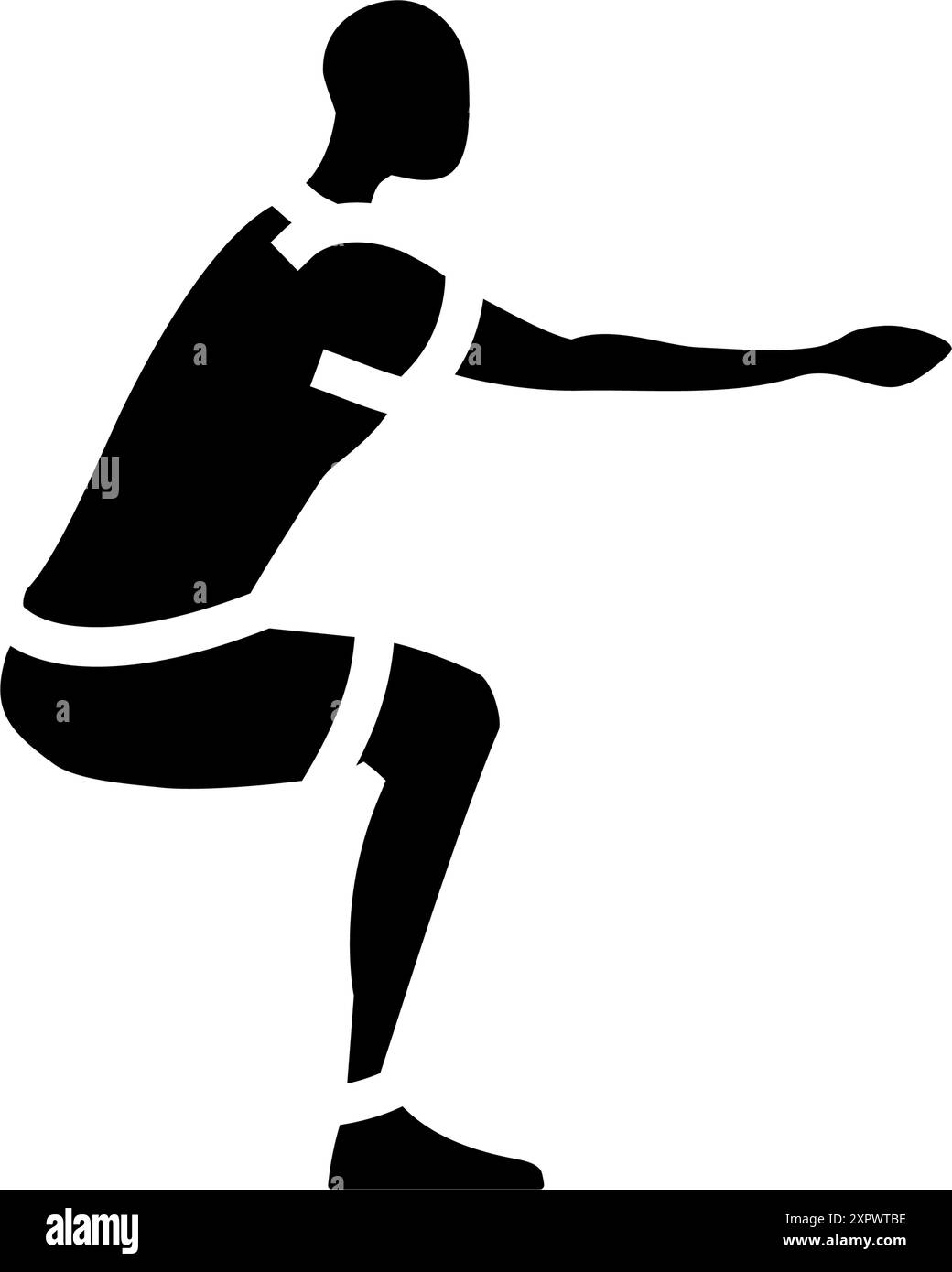squats fitness exercise leg glyph icon vector illustration Stock Vector ...