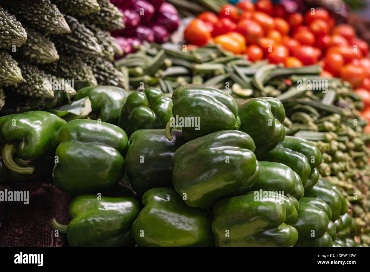 Fresh vegetable in local market. Homegrown vegetable in local market ...
