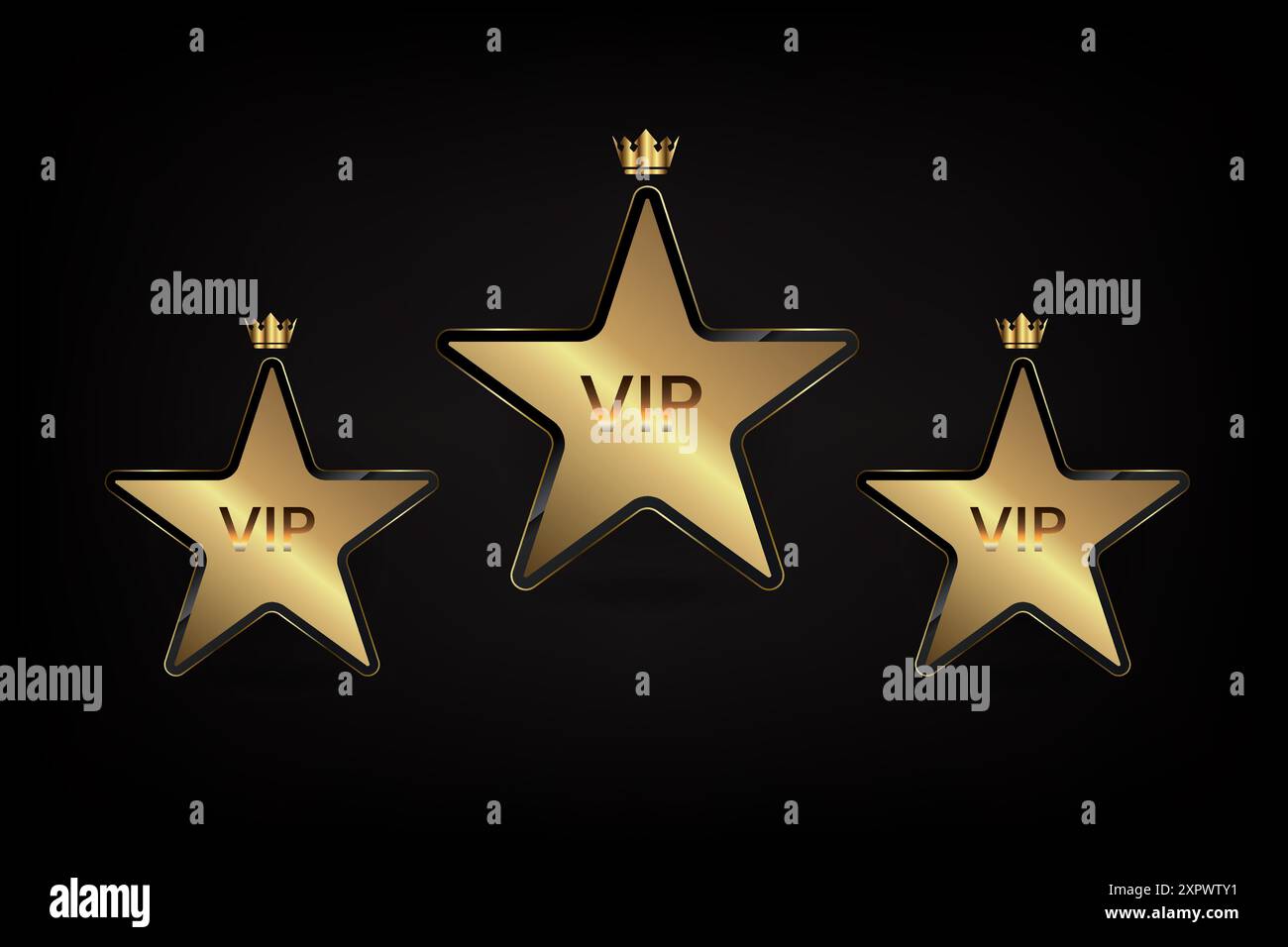 A premium star shape infographic icon on dark gradient background ...