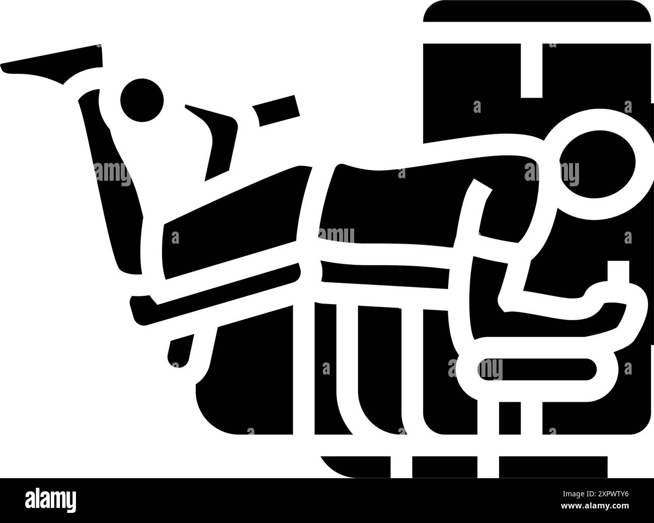 hamstring curls fitness exercise leg glyph icon vector illustration ...