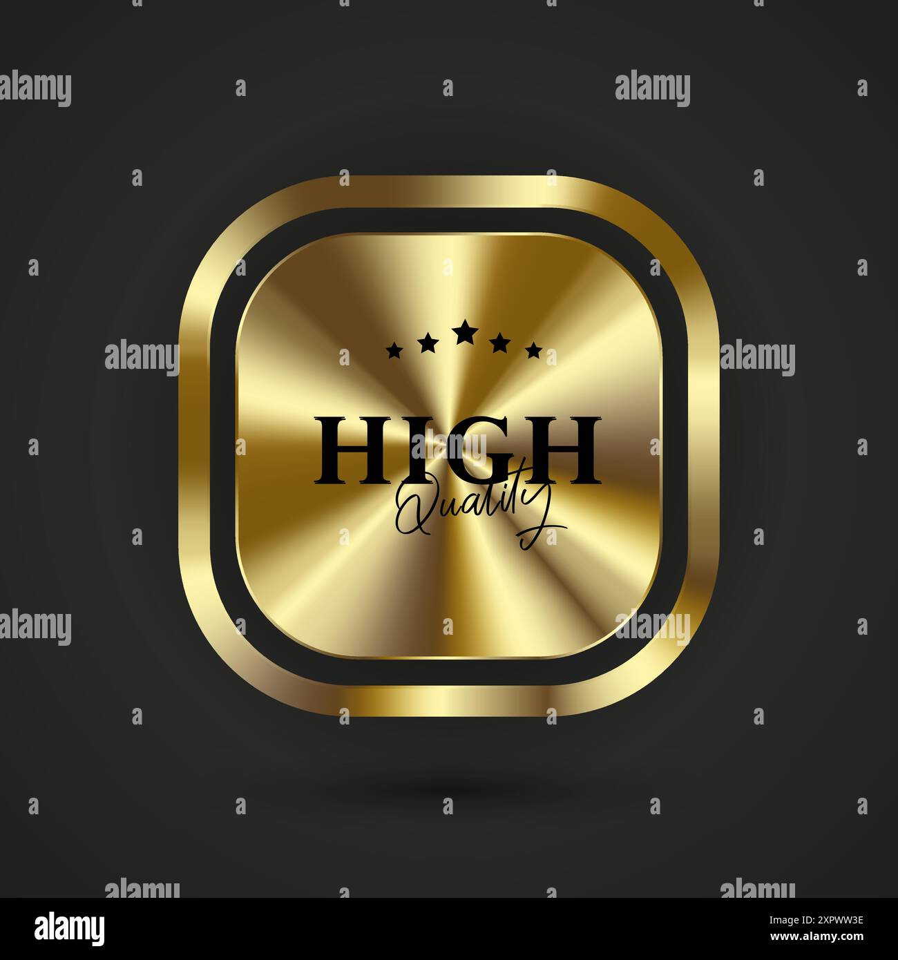 A Gold glued round stickers with golden back side curling. 3d circular ...