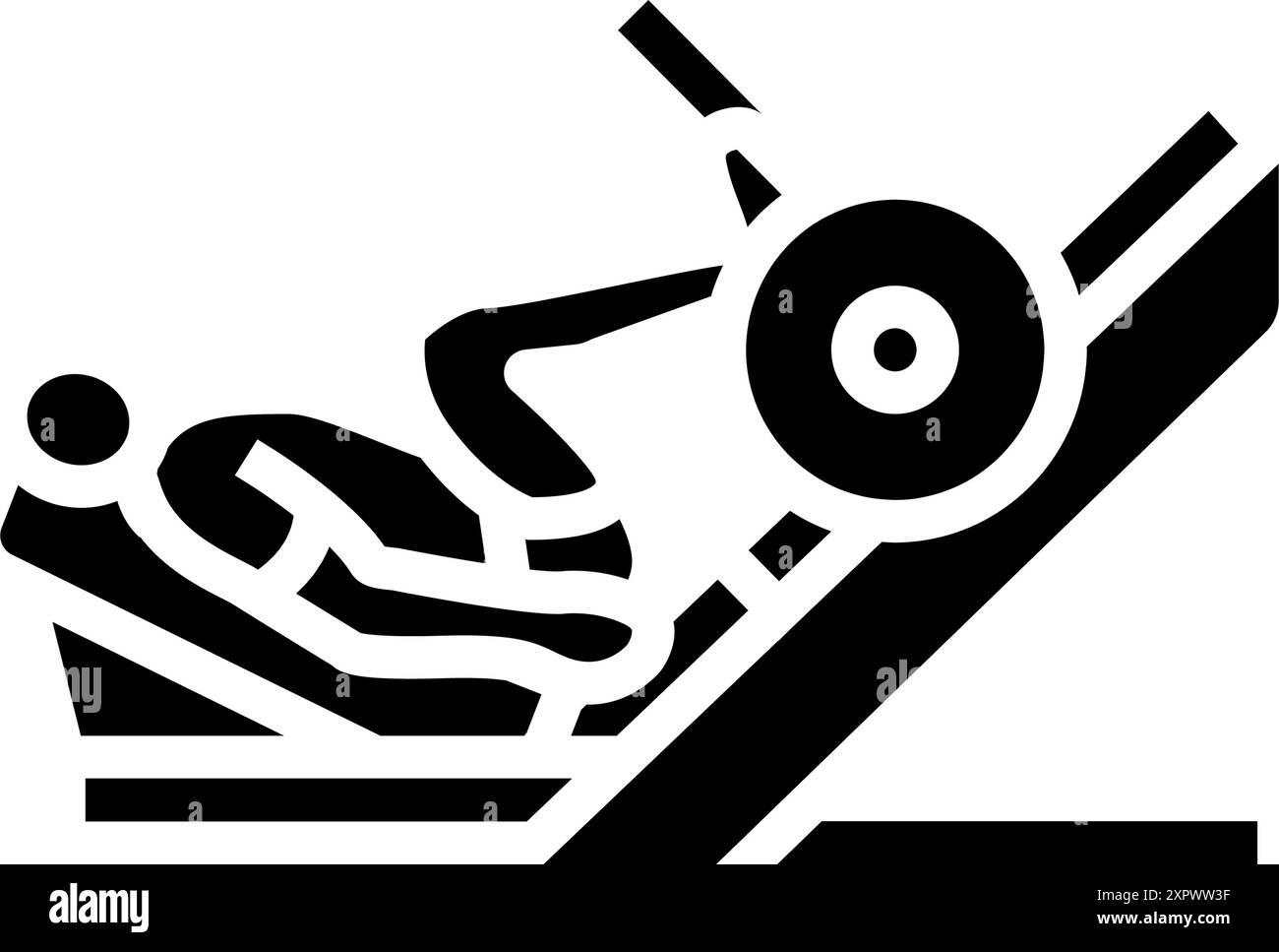 leg press fitness exercise glyph icon vector illustration Stock Vector ...