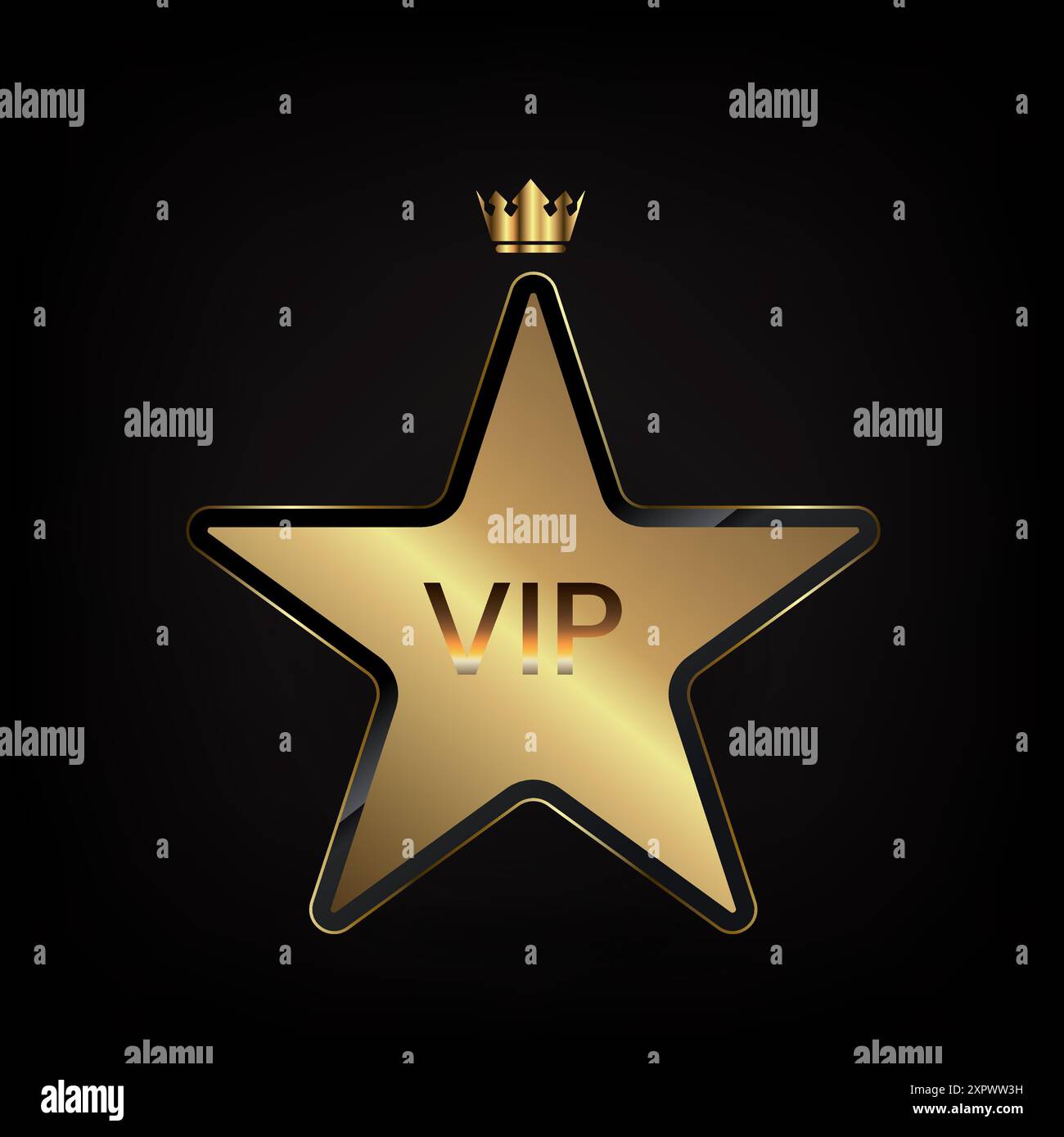 A premium star shape infographic icon on dark gradient background ...