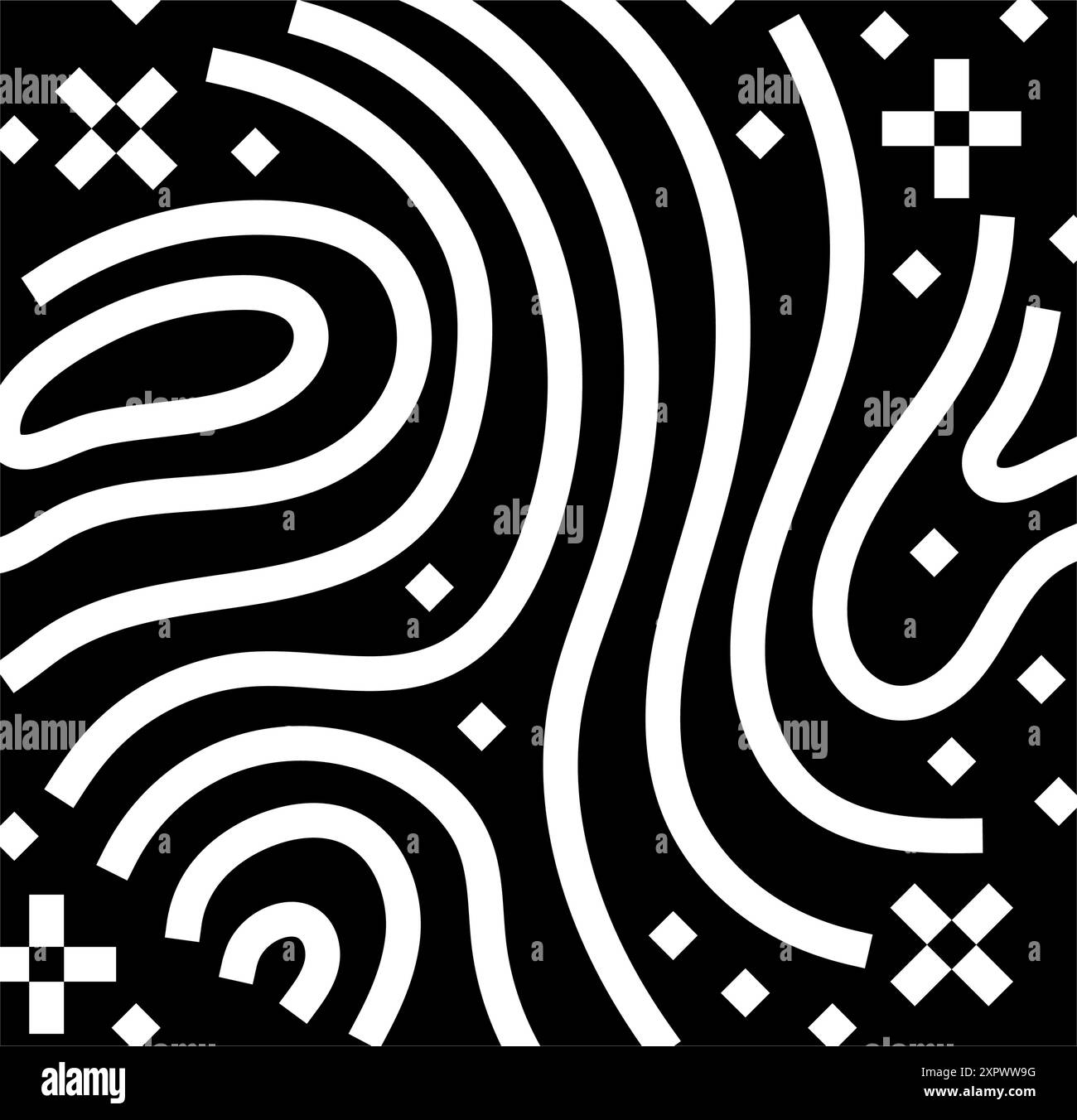 psychedelic visuals rave retro glyph icon vector illustration Stock ...