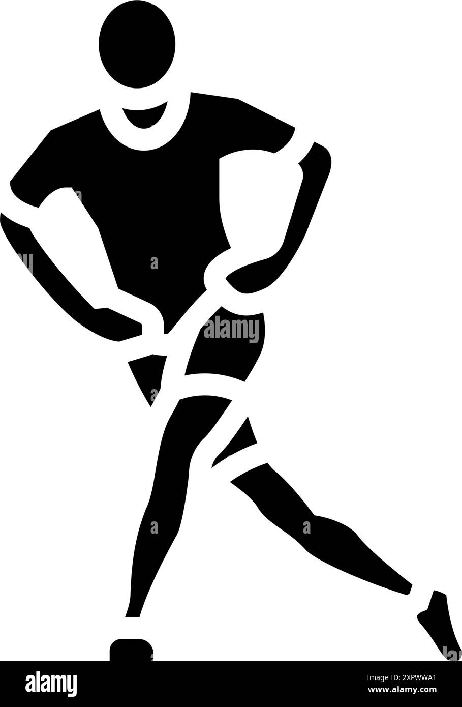 curtsy lunges fitness exercise leg glyph icon vector illustration Stock ...