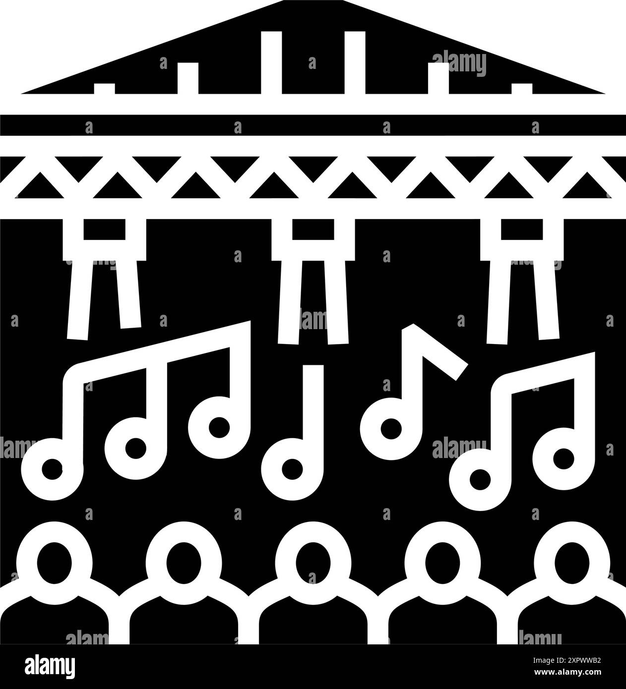 warehouse rave retro glyph icon vector illustration Stock Vector Image ...