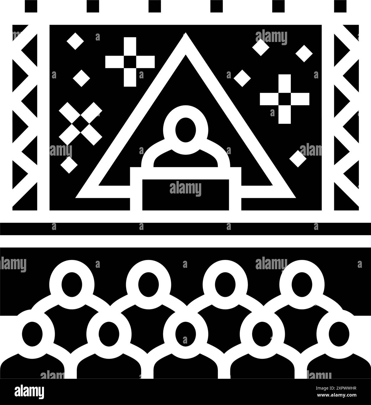 electronic festival rave retro glyph icon vector illustration Stock ...