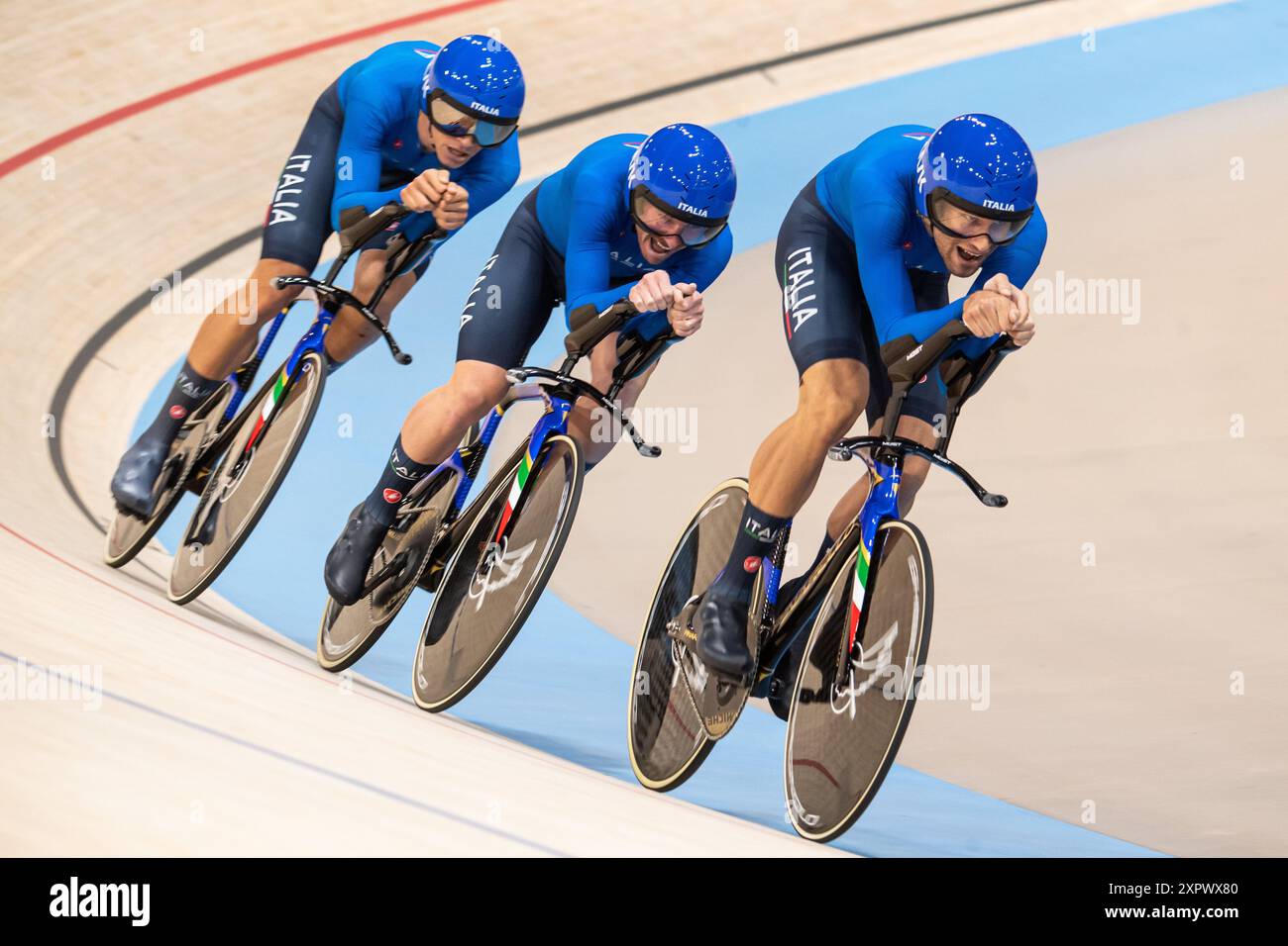 Italy Team, Cycling Track, Men's Team Pursuit during the Olympic Games ...
