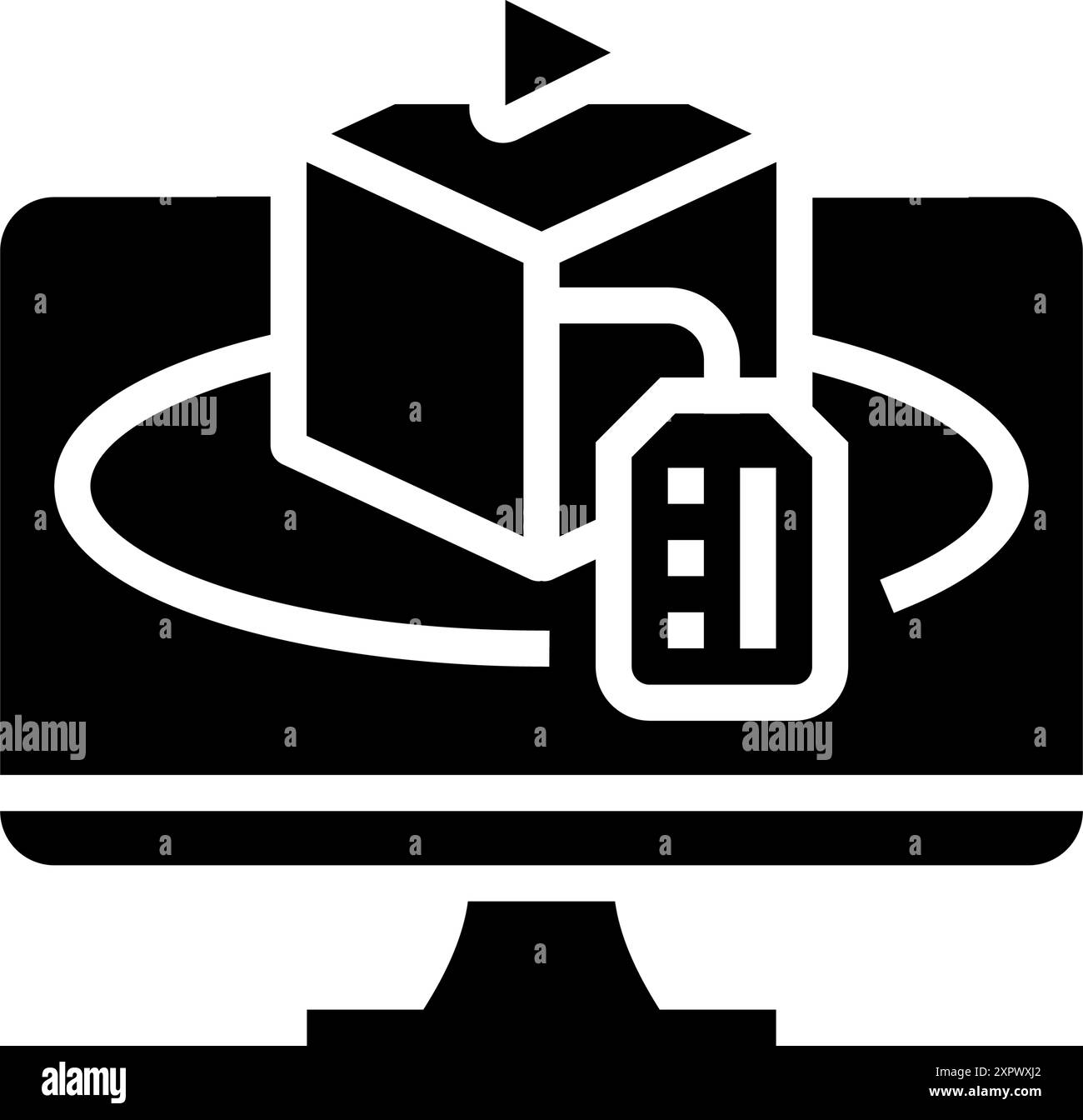 product demonstration technical sales engineer glyph icon vector ...