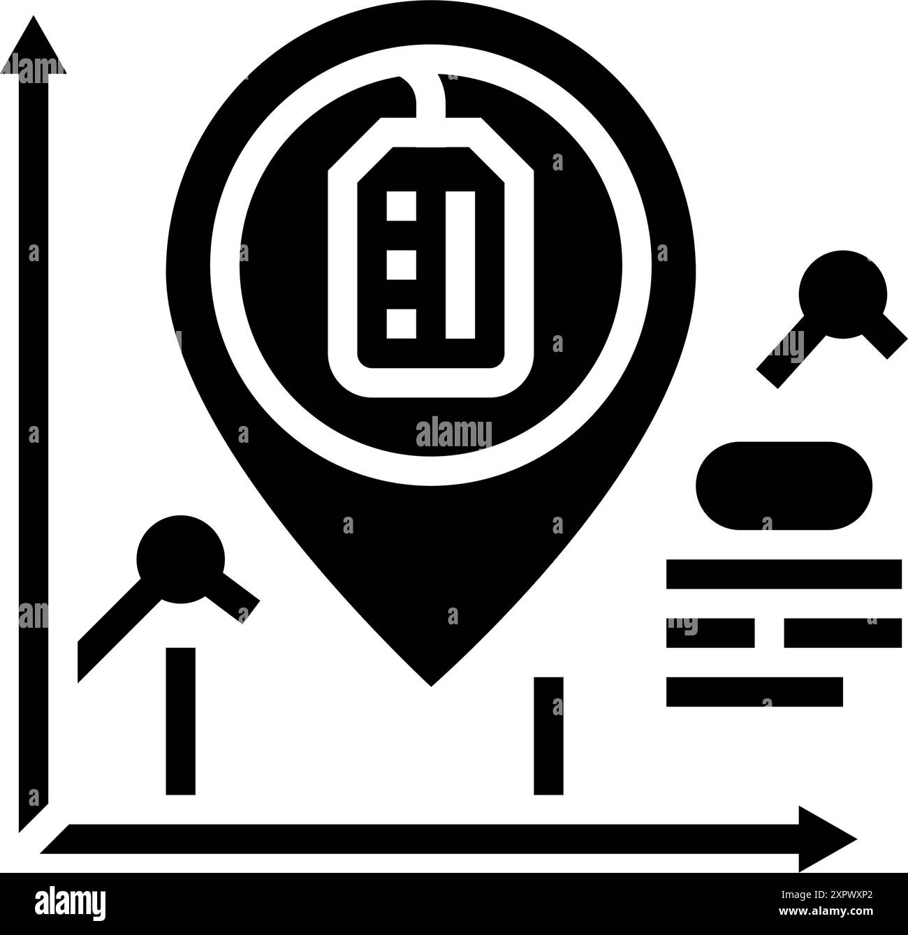 product positioning technical sales engineer glyph icon vector ...