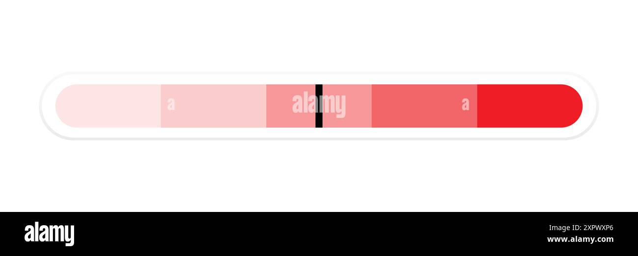 Love rating slider indicator bar with pointer in red color shades style ...
