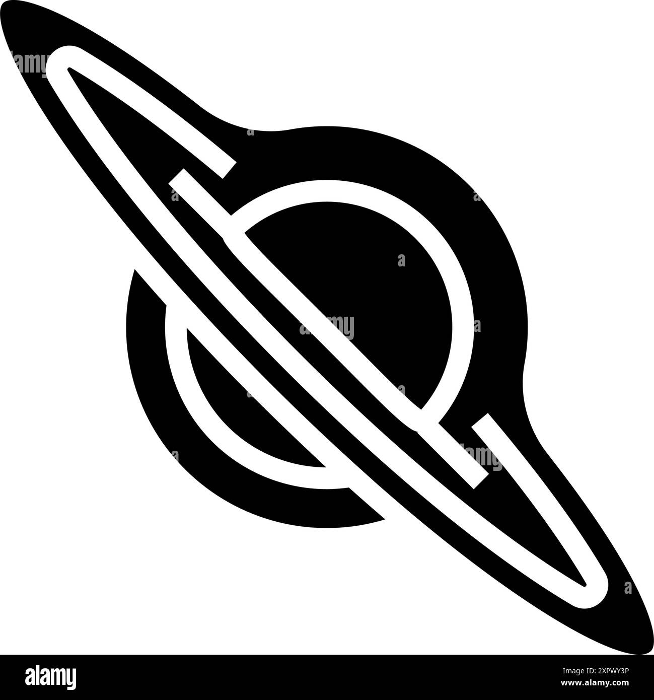 black holes unsolved mystery glyph icon vector illustration Stock ...