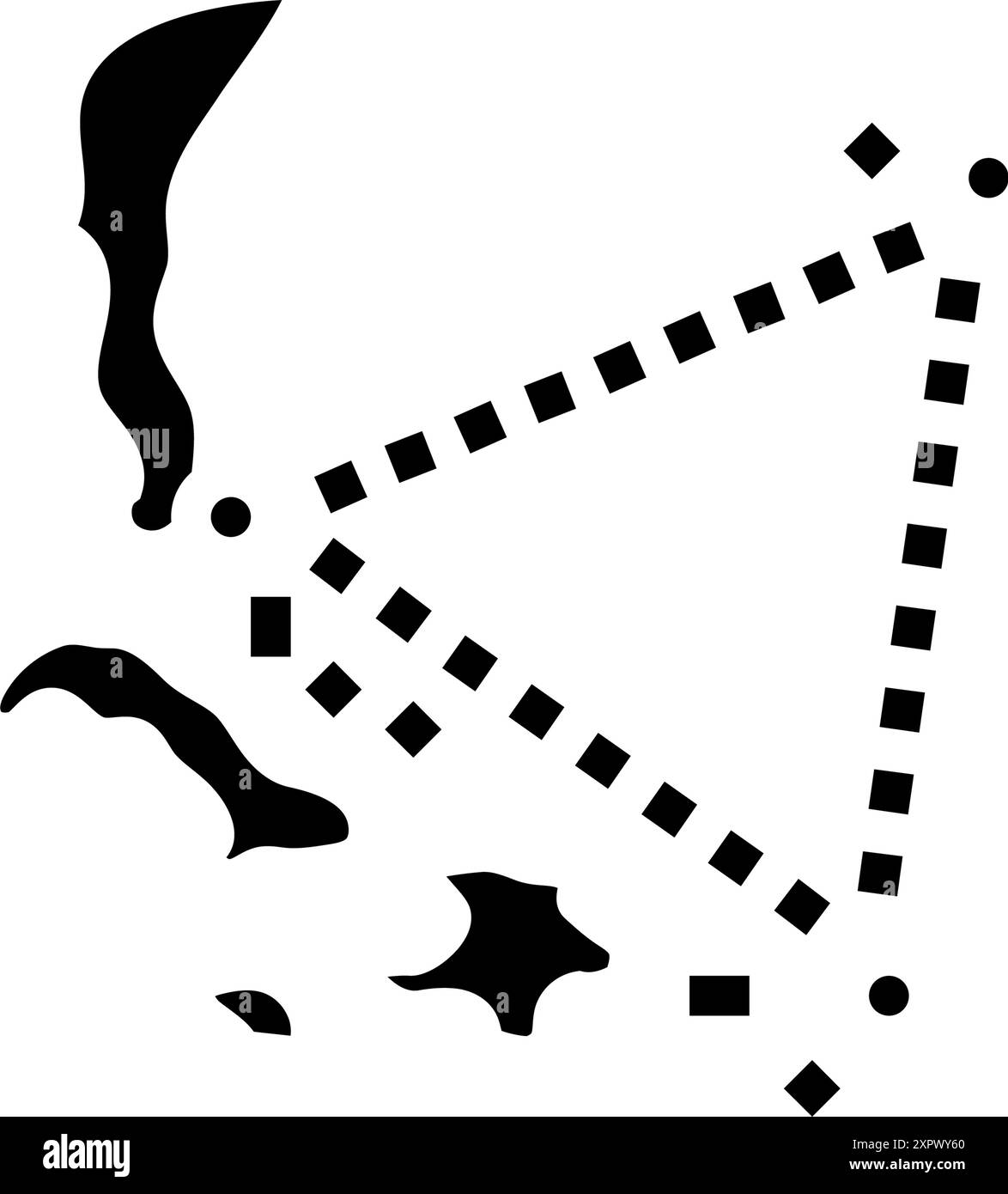 the bermuda triangle unsolved mystery glyph icon vector illustration Stock Vector Image & Art ...