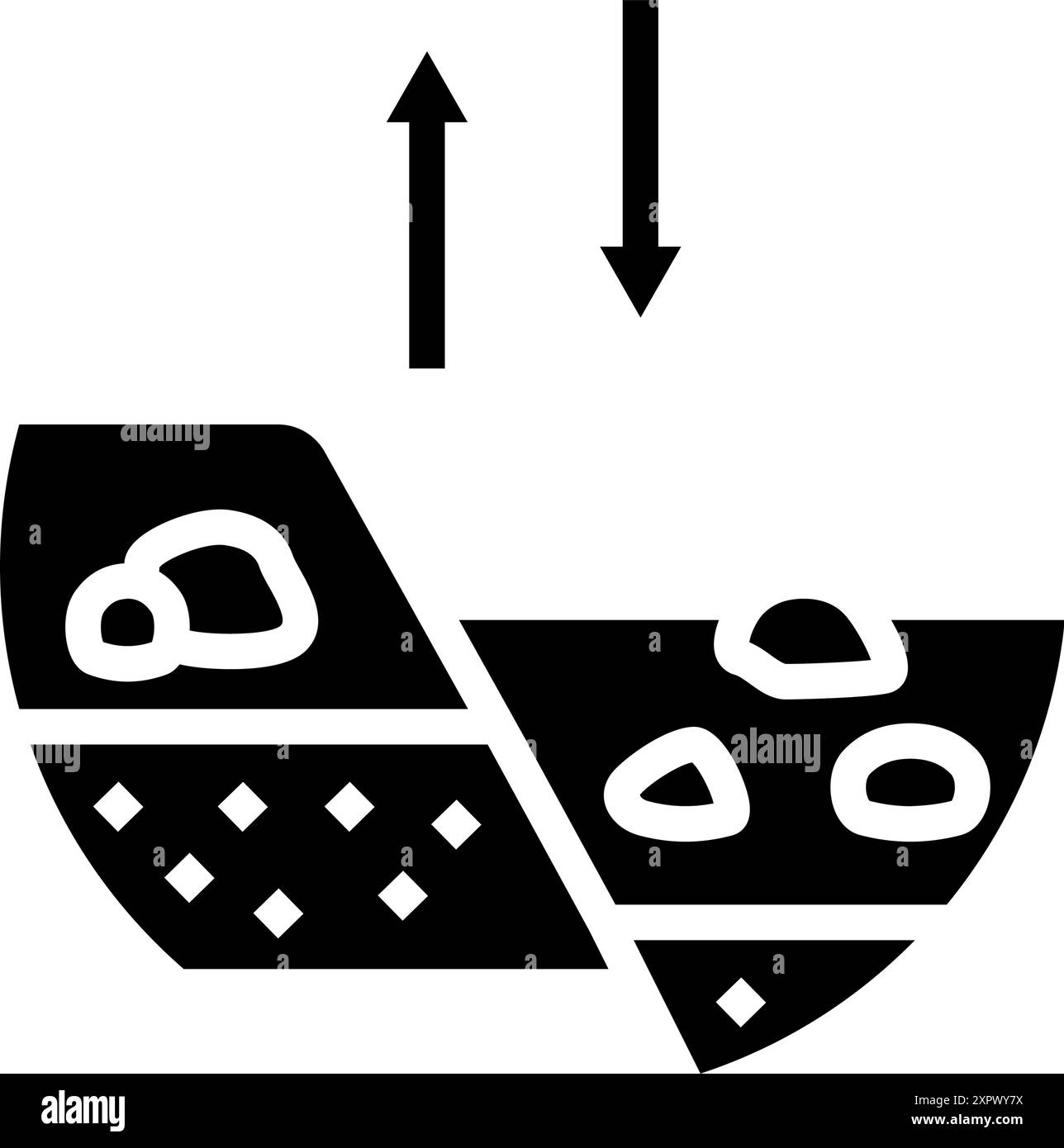 plate tectonics unsolved mystery glyph icon vector illustration Stock ...