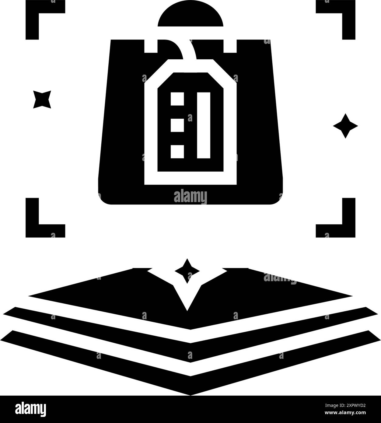 swag bag virtual conference glyph icon vector illustration Stock Vector ...