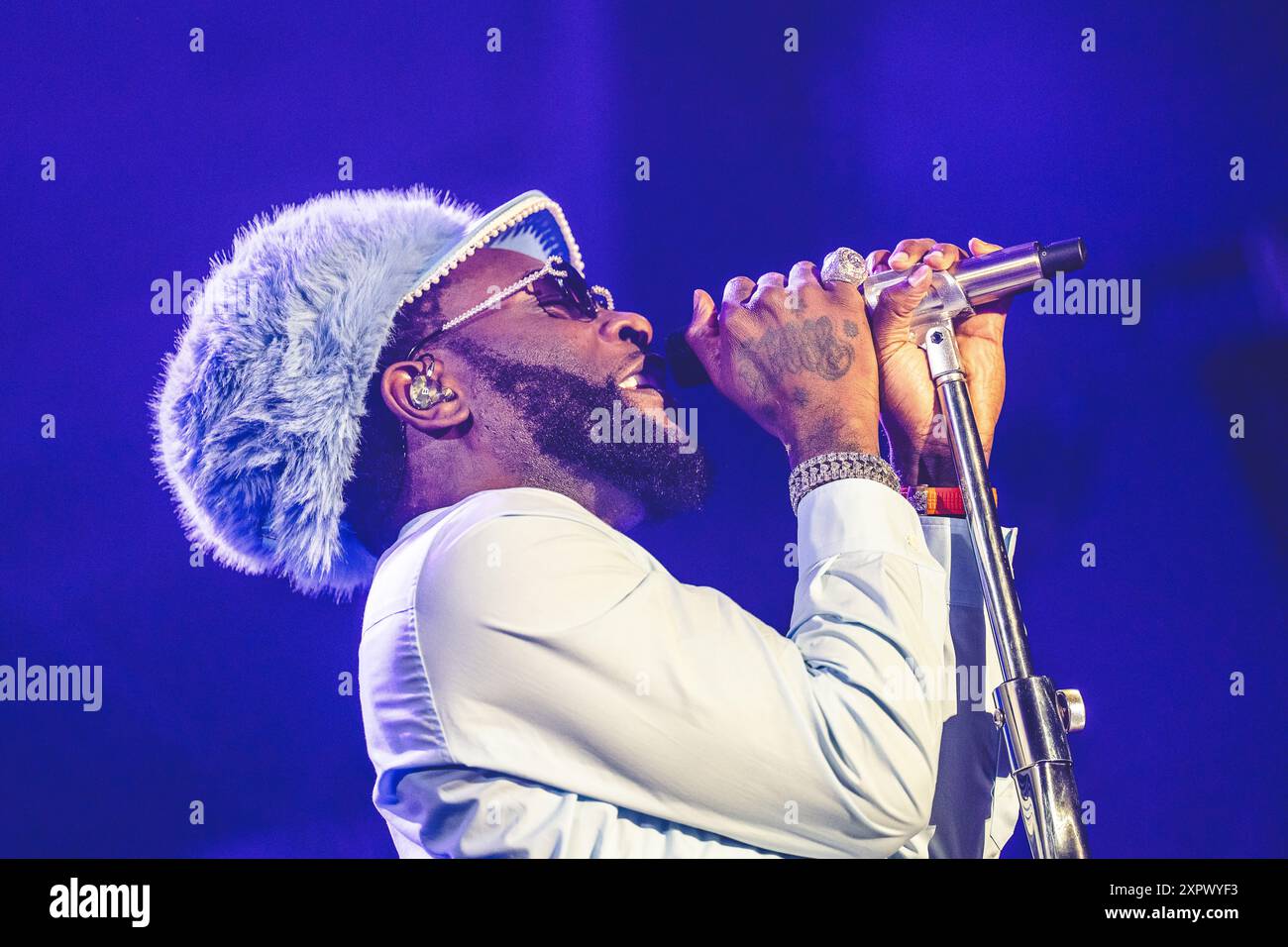 Skanderborg, Denmark. 07th Aug, 2024. The Nigerian singer and rapper ...