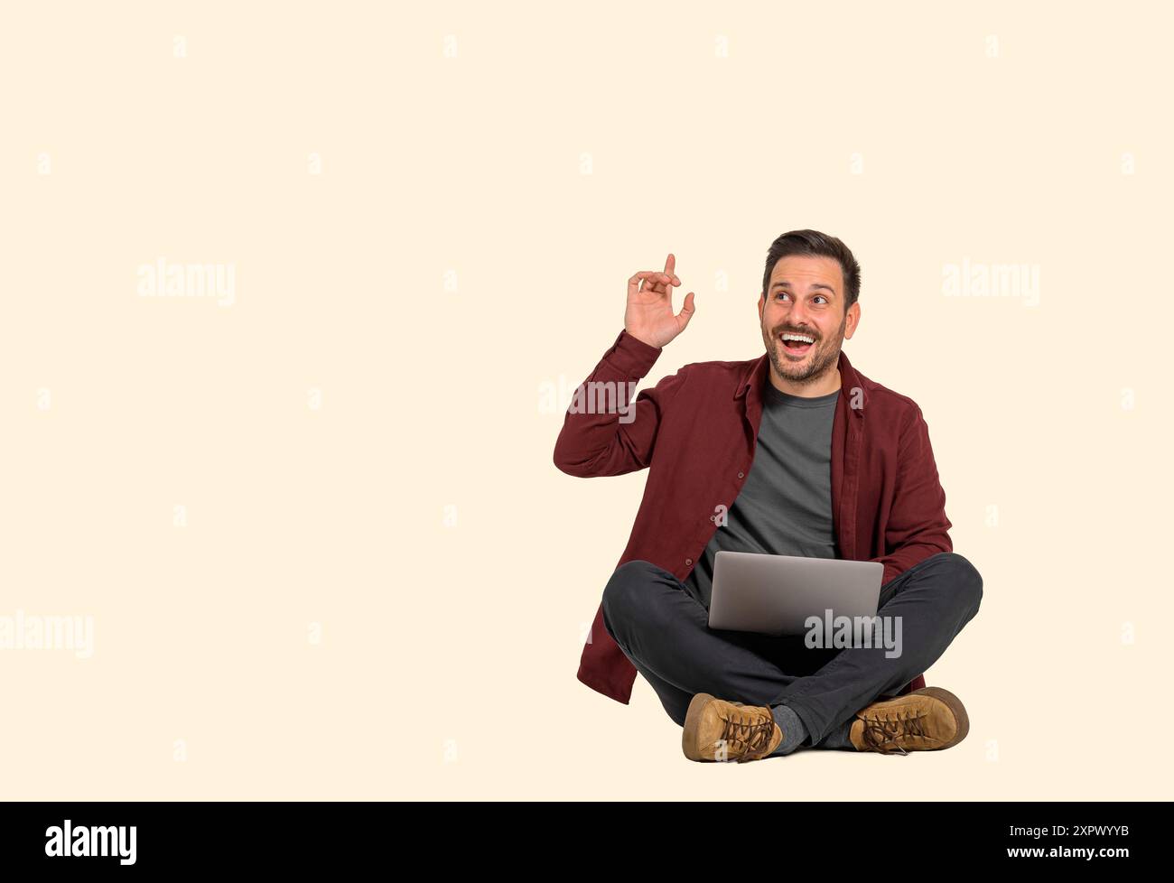 Casual man coming sitting on hi-res stock photography and images - Alamy