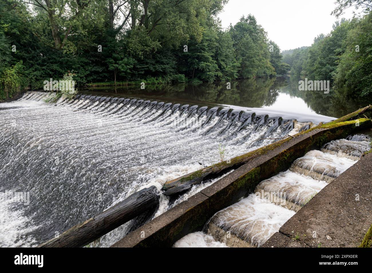 Linnich Nordrhein Westfalen Germany 2nd August 2024. The River Rur ...