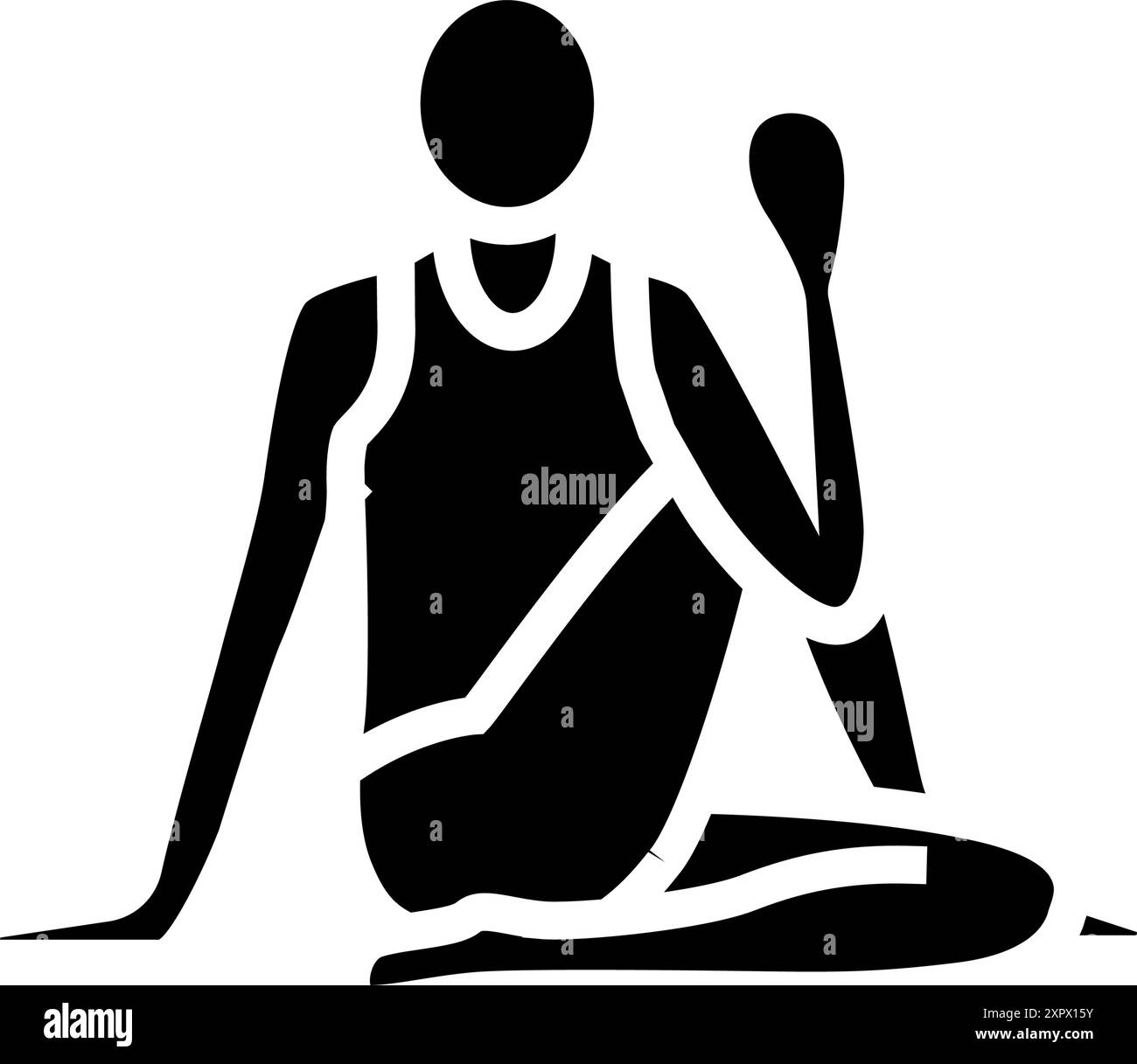 half lord of the fishes pose ardha matsyendrasana glyph icon vector ...