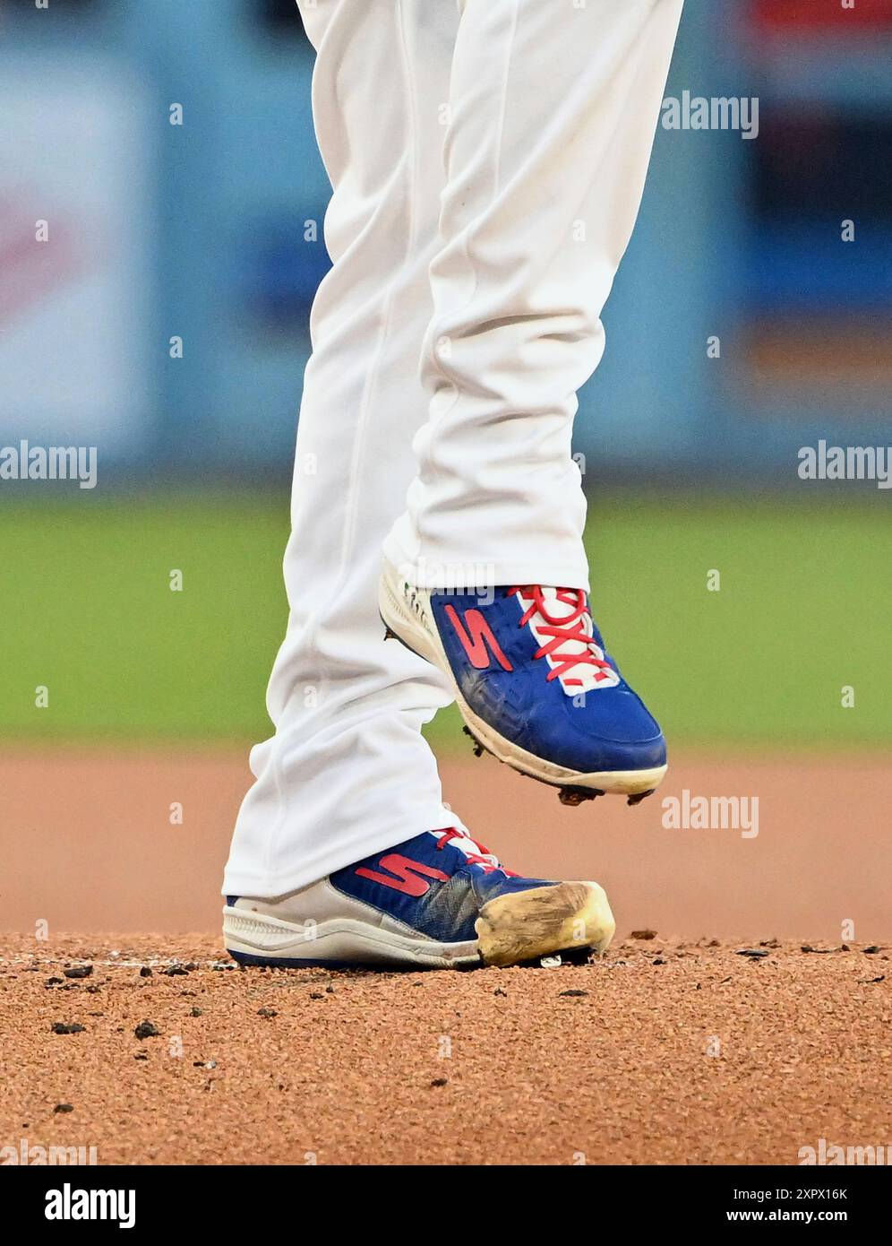 LOS ANGELES, CA - AUGUST 06: The Stadium Custom Kicks cleats worn by ...
