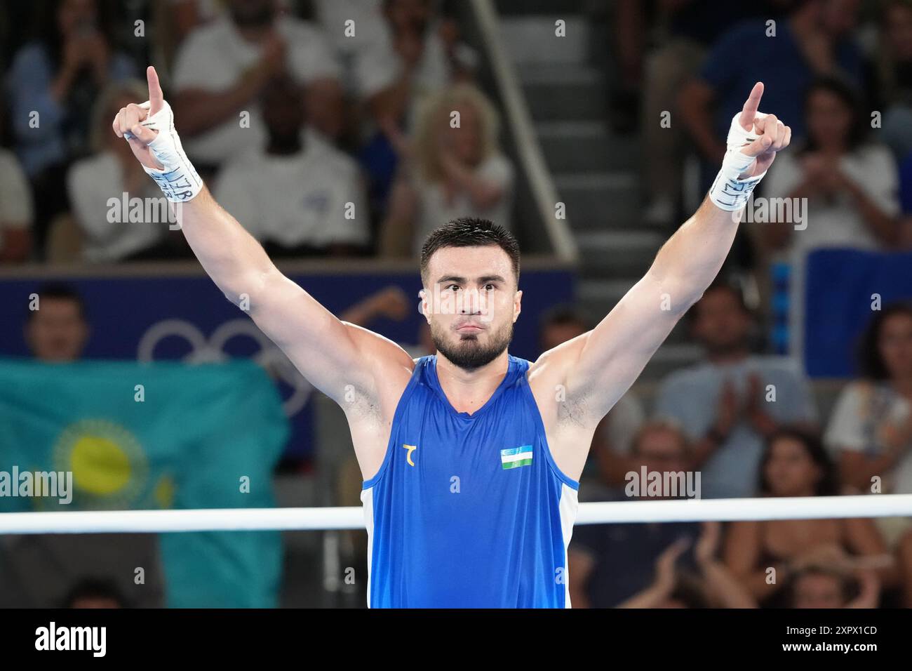 Paris, France. 07th Aug, 2024. Olympia, Paris 2024, men, 92kg, semi ...