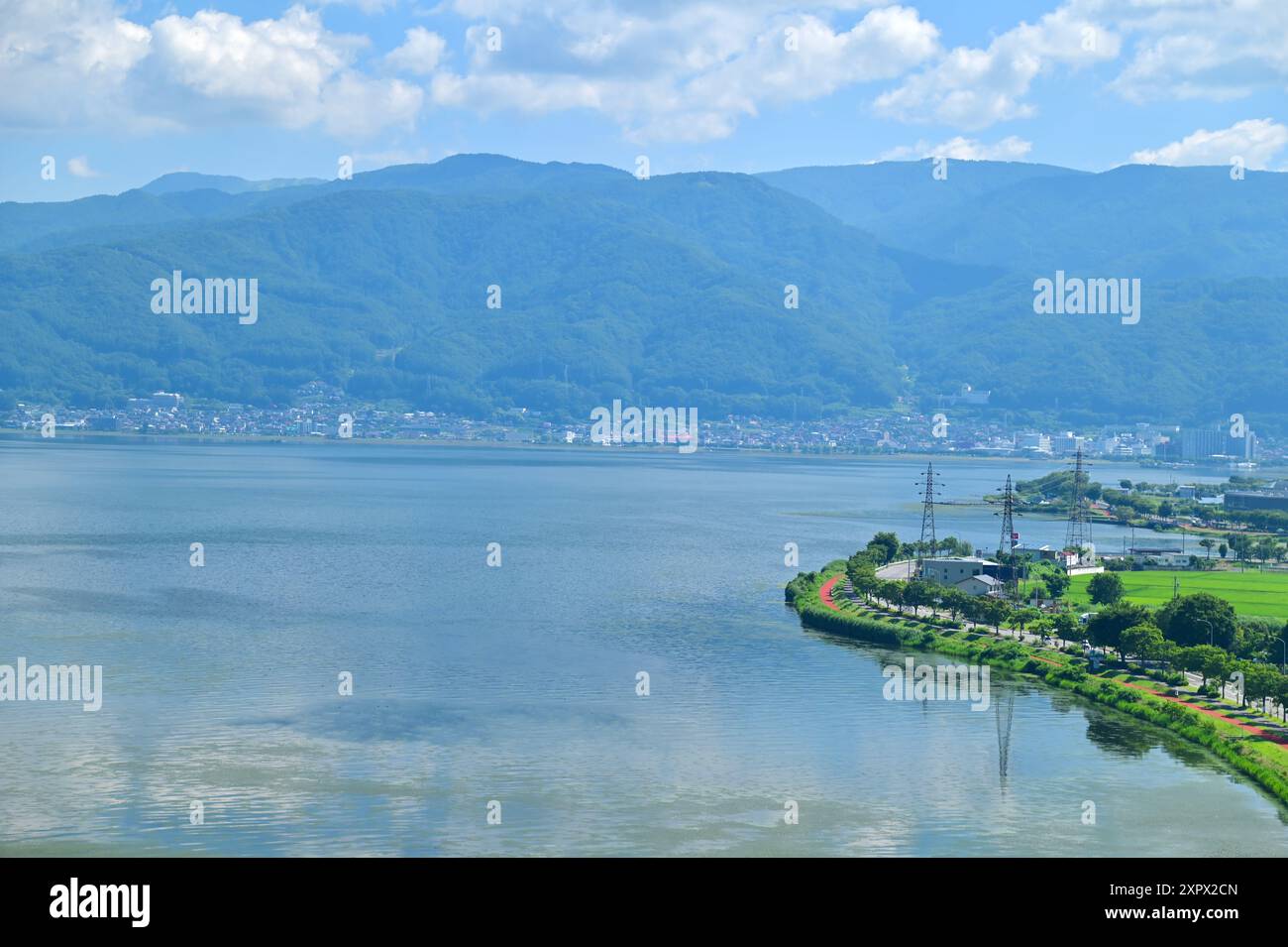 Lake Suwa, Largest Lake in Nagano Prefecture Stock Photo - Alamy