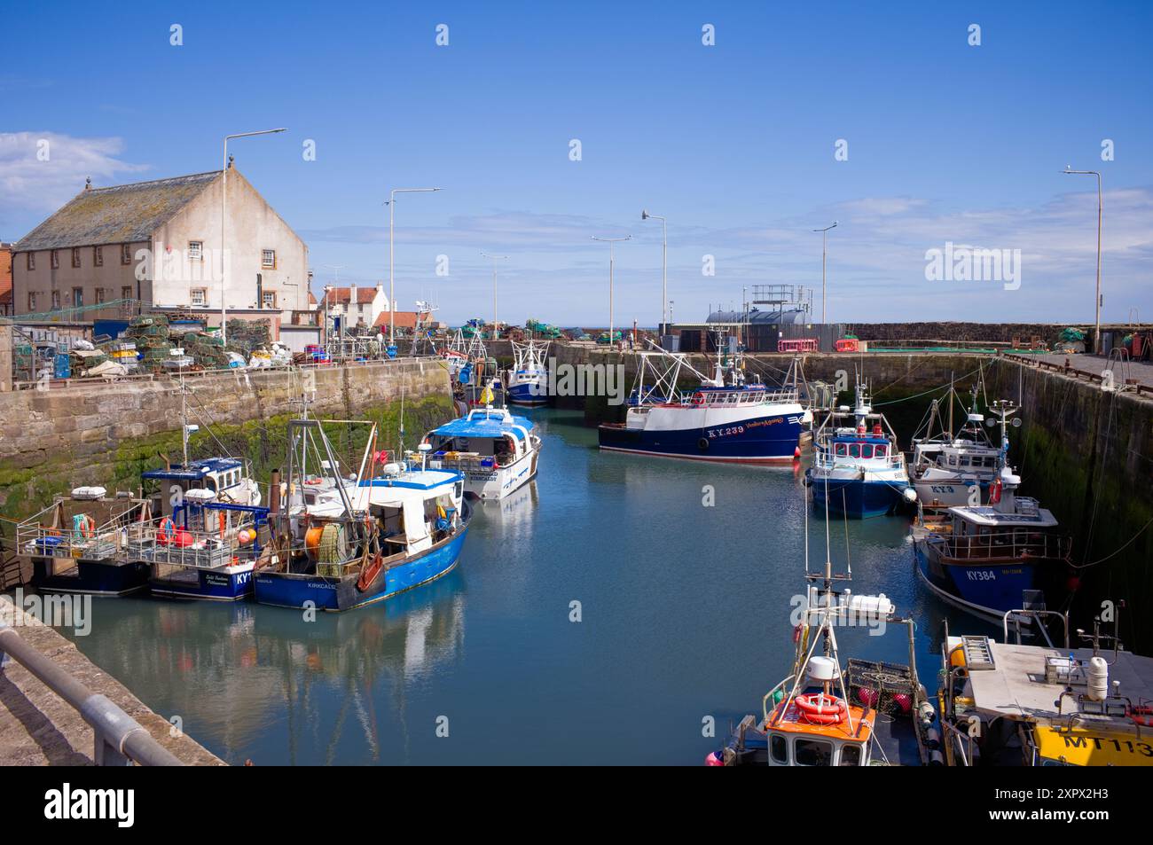 Pittenweem harbour is home to many Scottish fishing boats Stock Photo ...