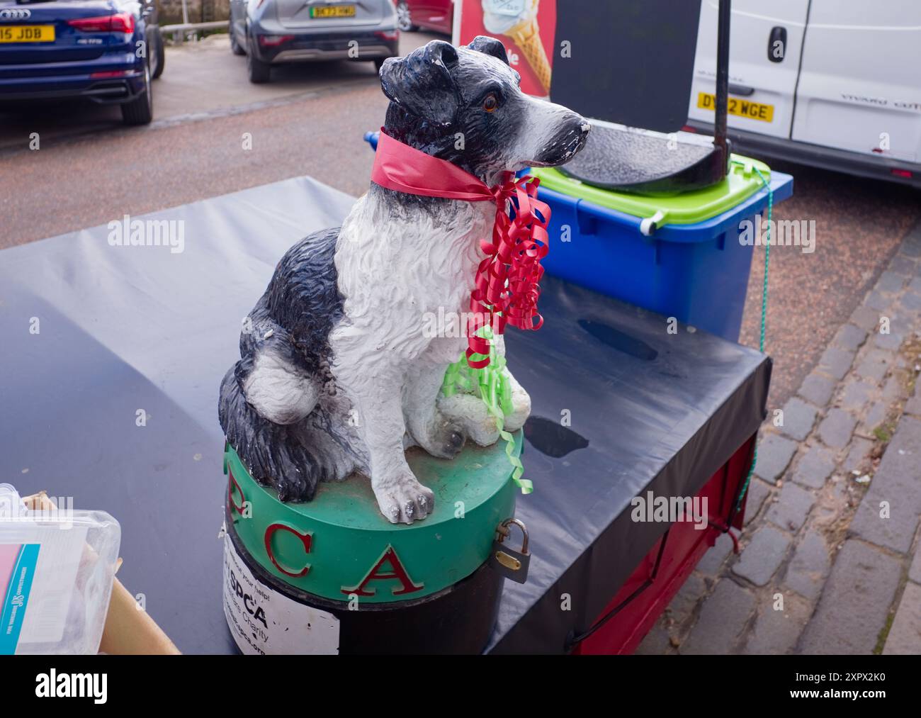 SPCA collecting box in Pittenweem, Scotland Stock Photo - Alamy