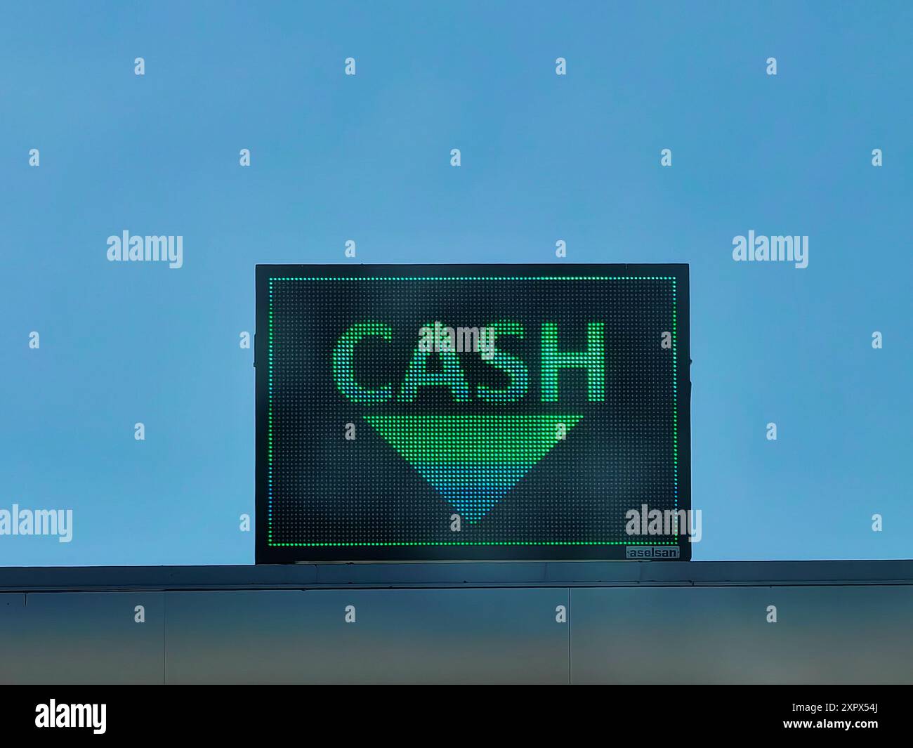 Cash in the air, signage dirty money concept. Pay here. Black board ...