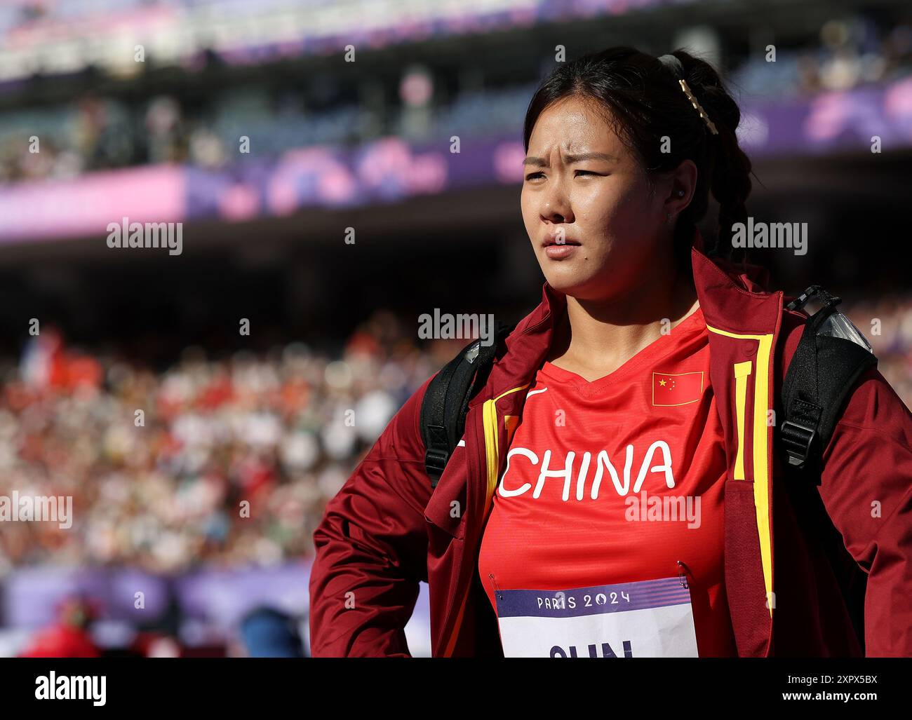 Paris, France. 8th Aug, 2024. Sun Yue of China reacts before the women ...