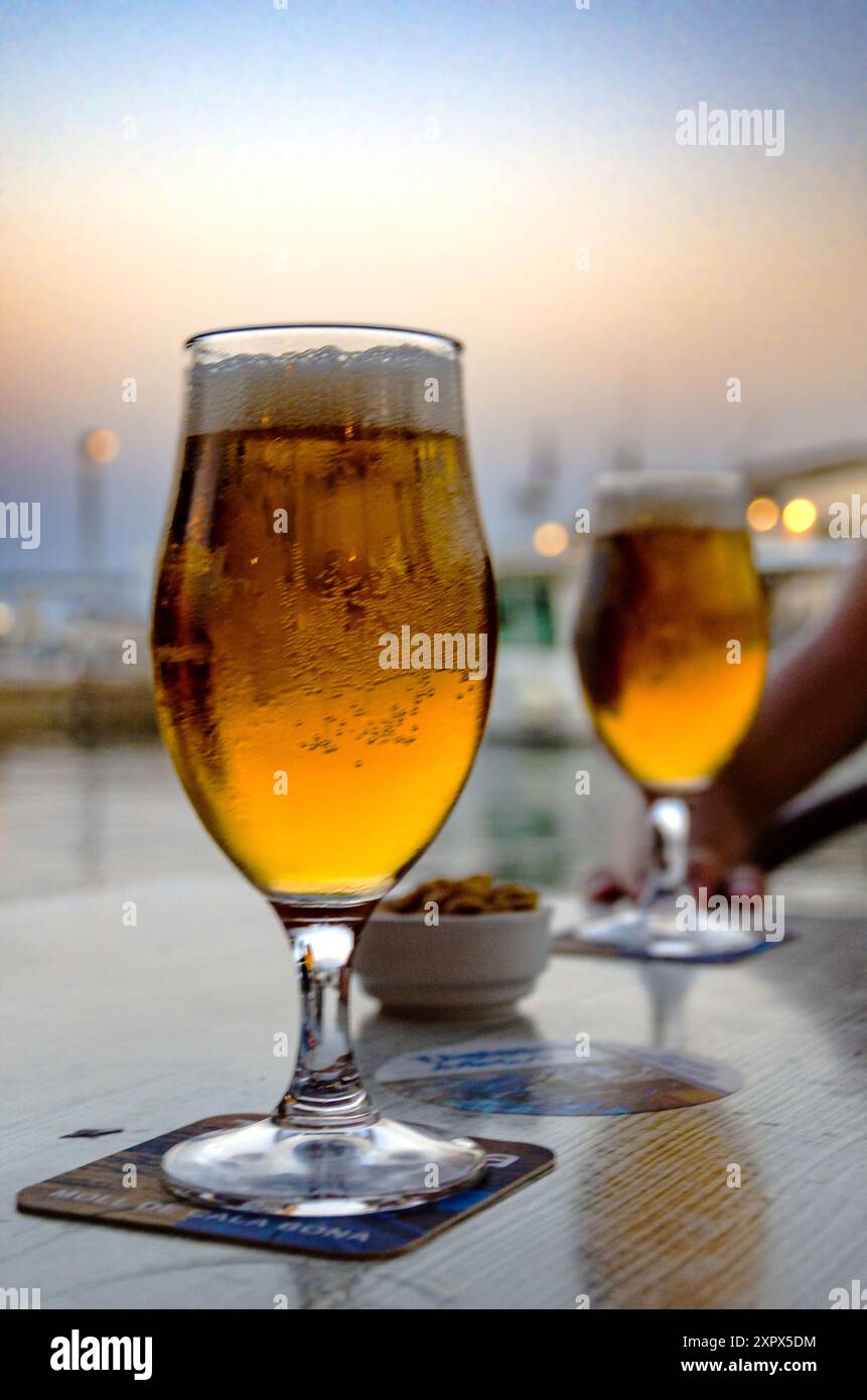In the harbour bar on the Mediterranean Stock Photo - Alamy