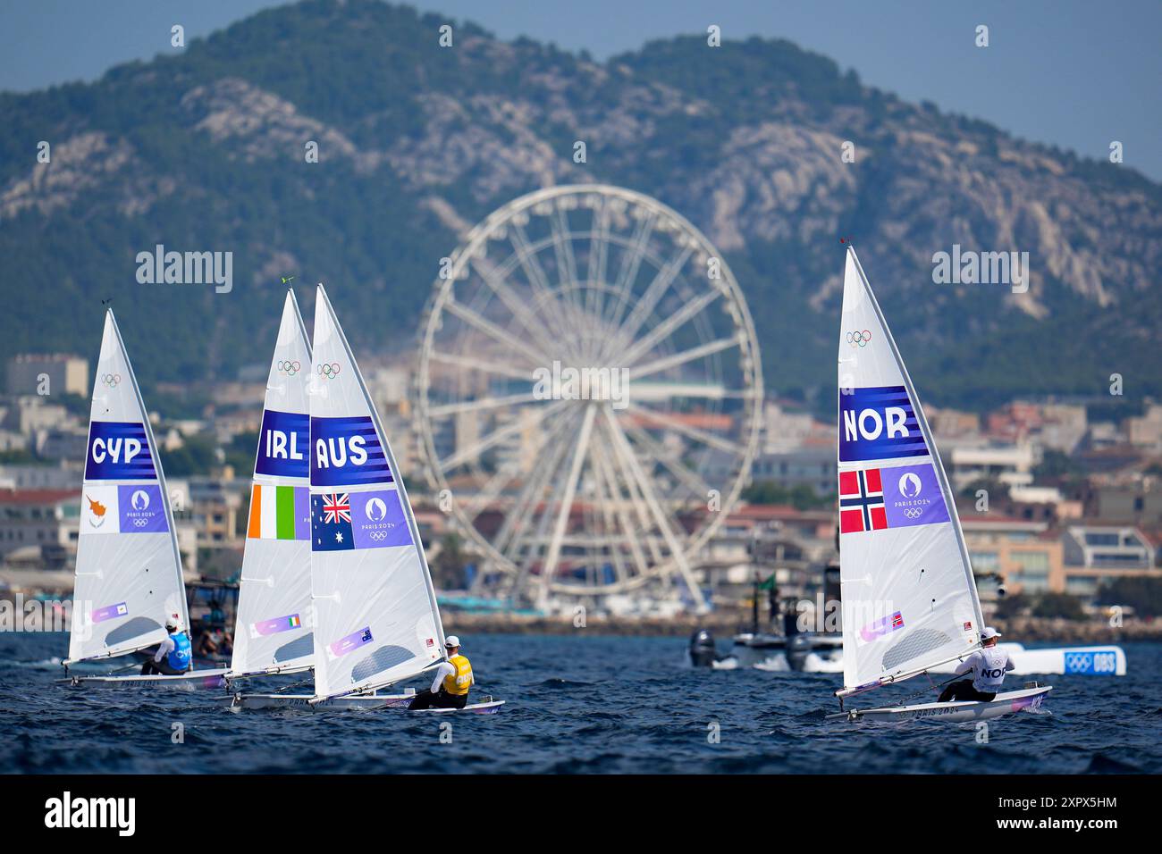 Marseille, France. 07th Aug, 2024. Illustration, Sailing, Men's Dinghy ...