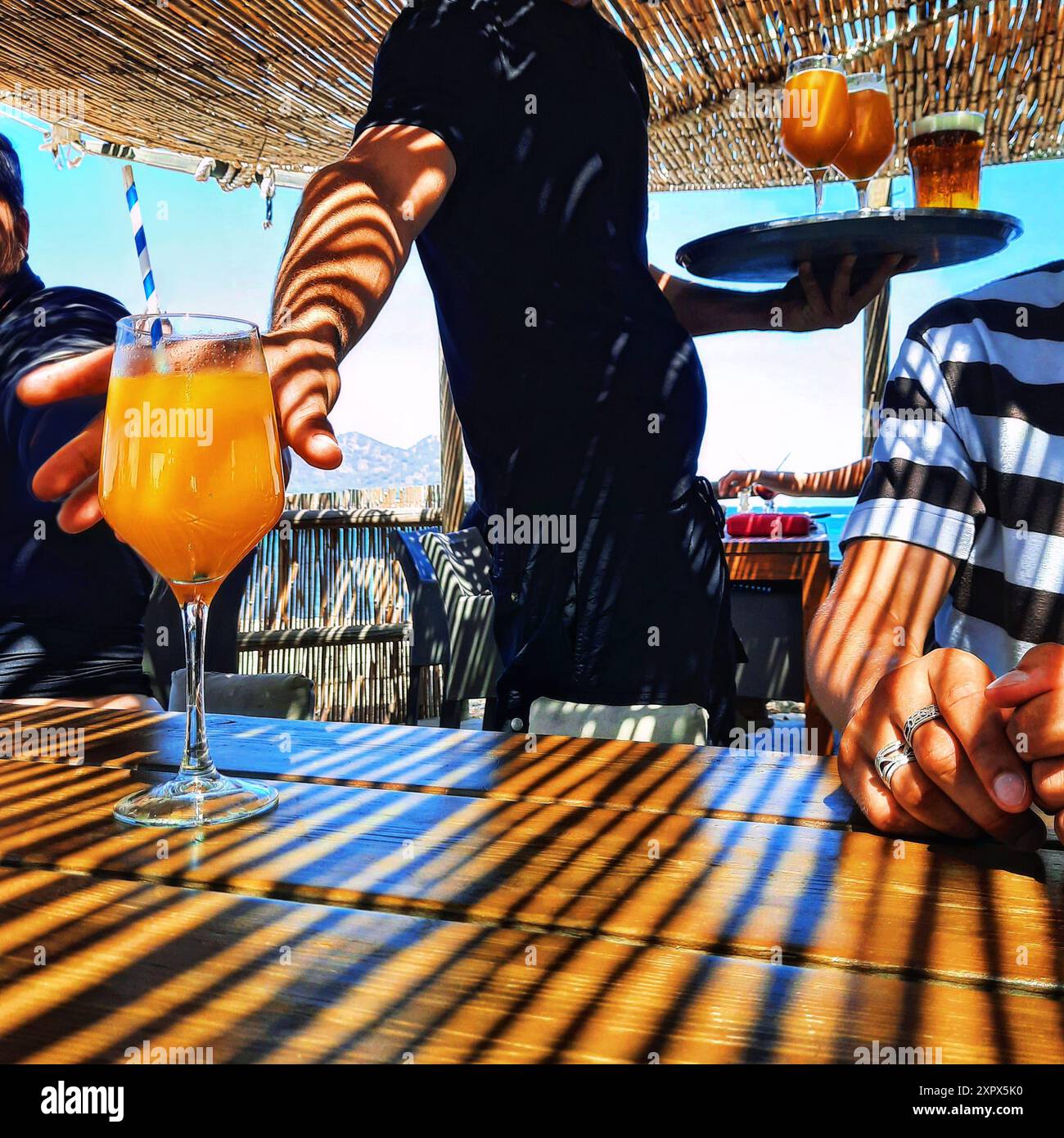 In the harbour bar on the Mediterranean Stock Photo - Alamy