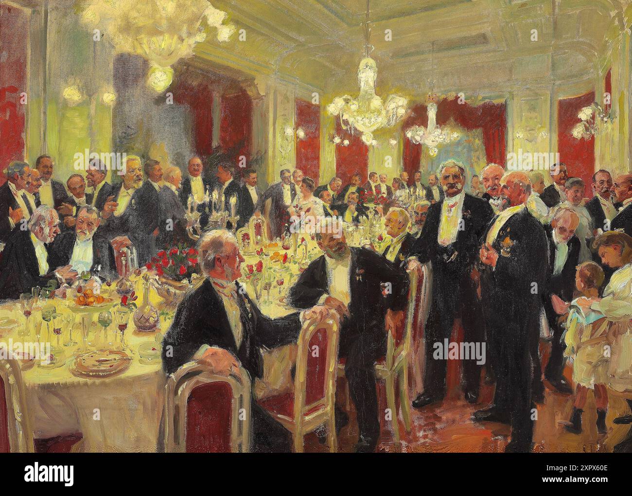 Laurits Tuxen - Leaving the Table [1906] Stock Photo - Alamy