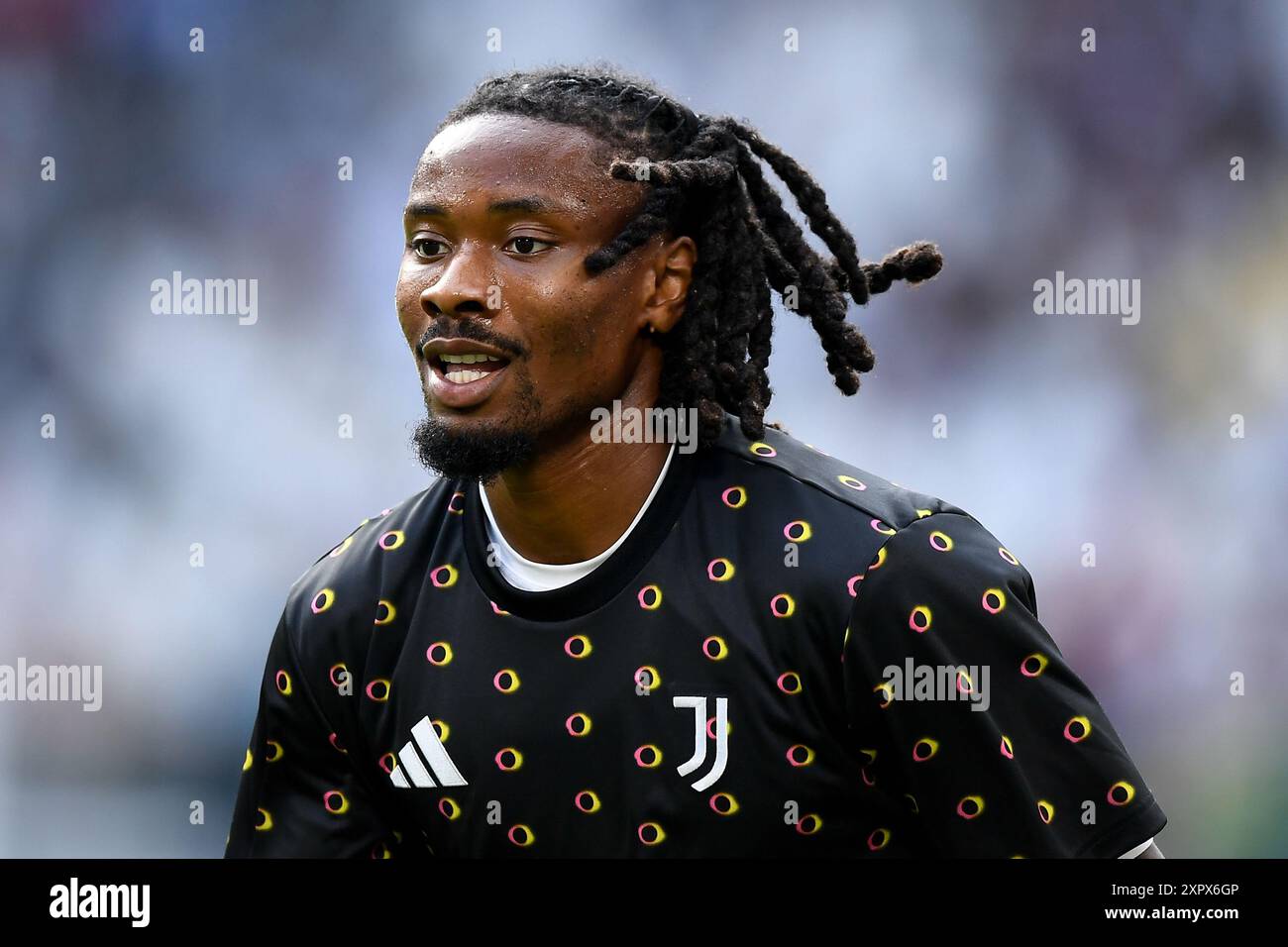 Kephren Thuram of Juventus reacts during the Pre-season friendly match ...