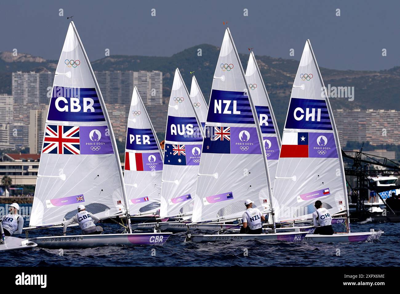 Illustration Start, Sailing, Men's Dinghy during the Olympic Games ...