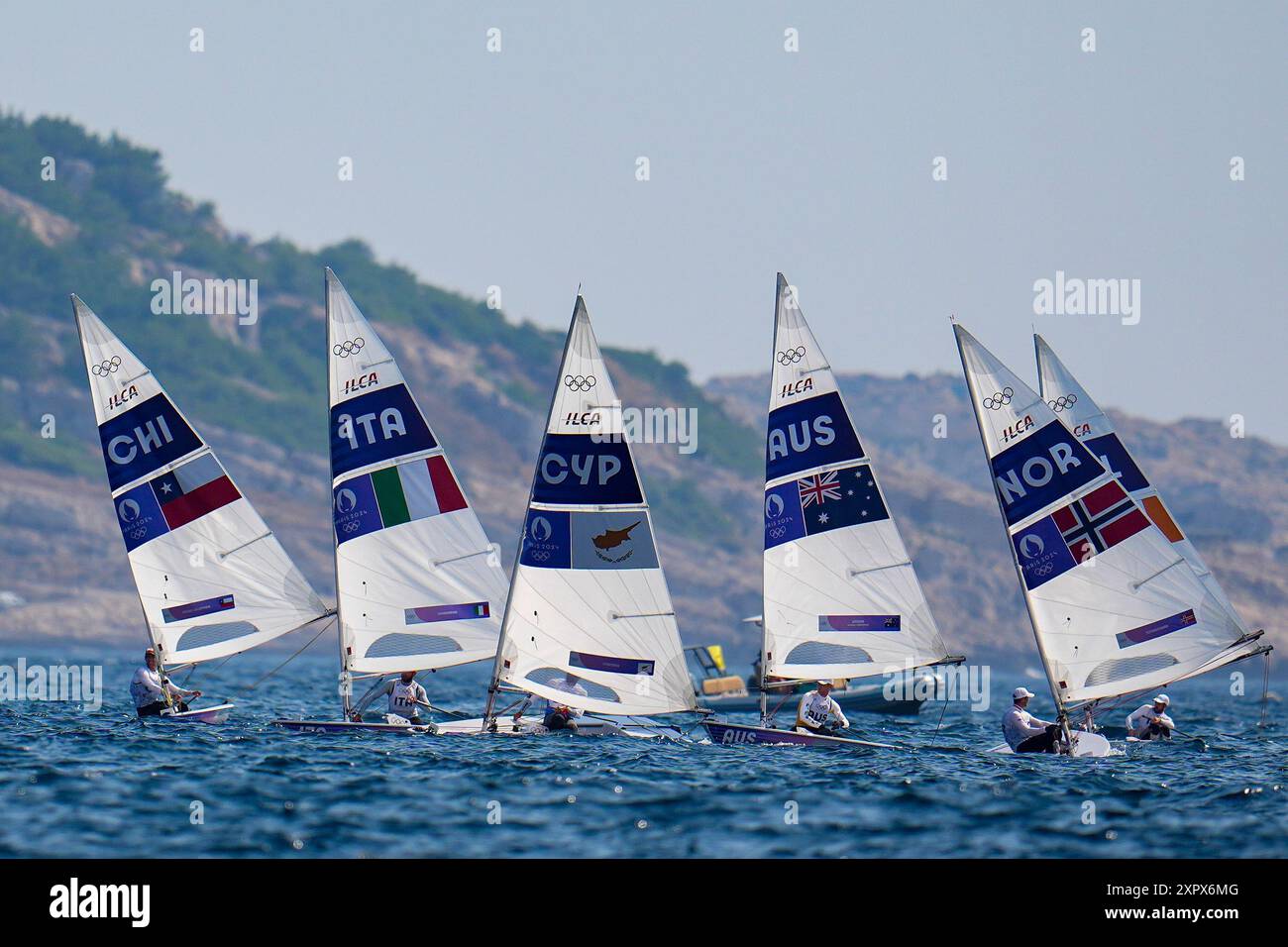 Illustration, Sailing, Men's Dinghy during the Olympic Games Paris 2024 ...