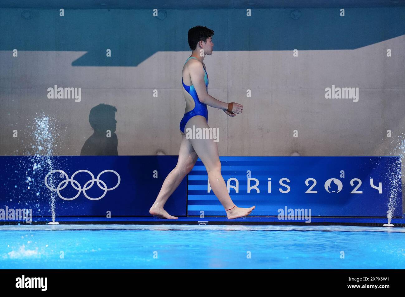 China's Chen Yiwen after their dive in Round 2 of the Women's 3m ...