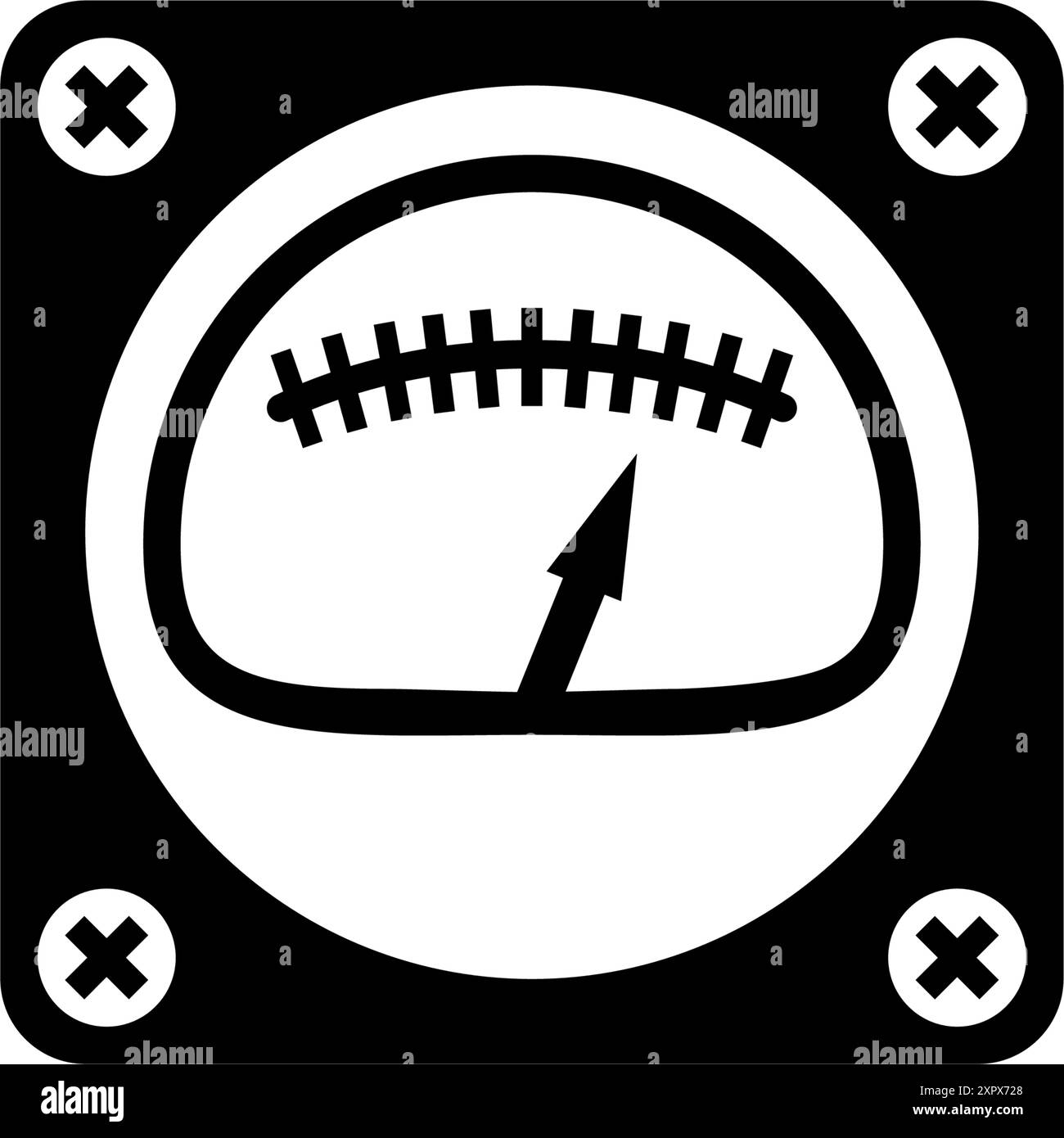 Black and white vector icon of a voltage sensor, perfect for apps and ...