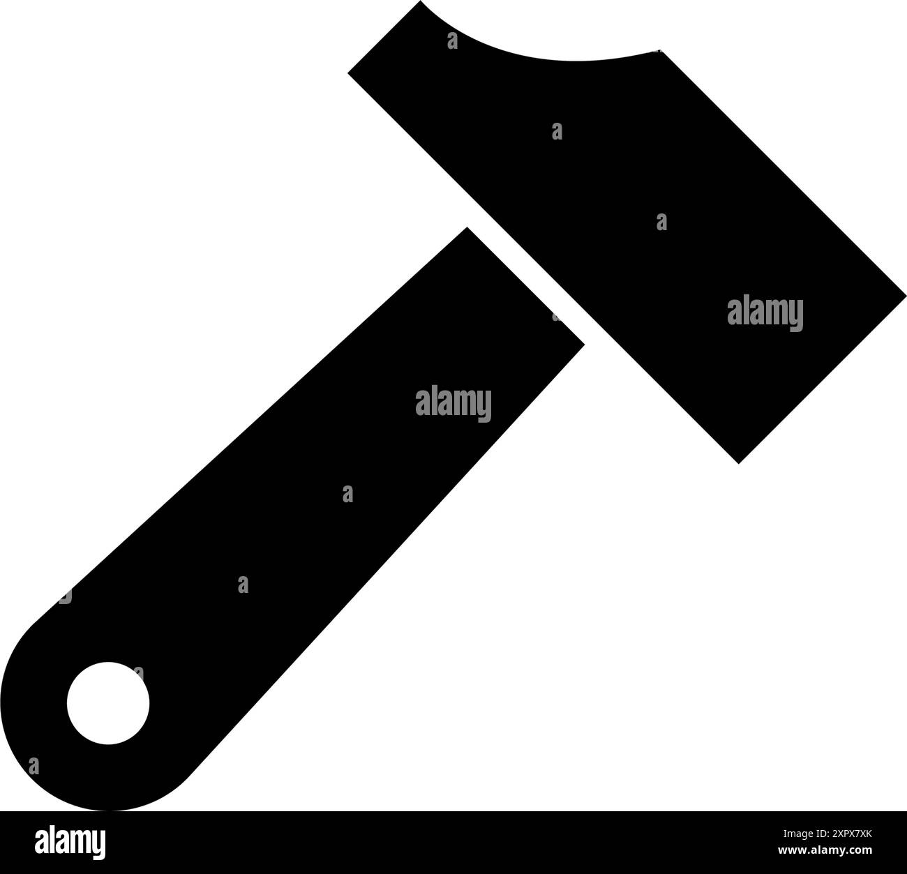 Black vector icon of a hammer, simple and modern design Stock Vector ...